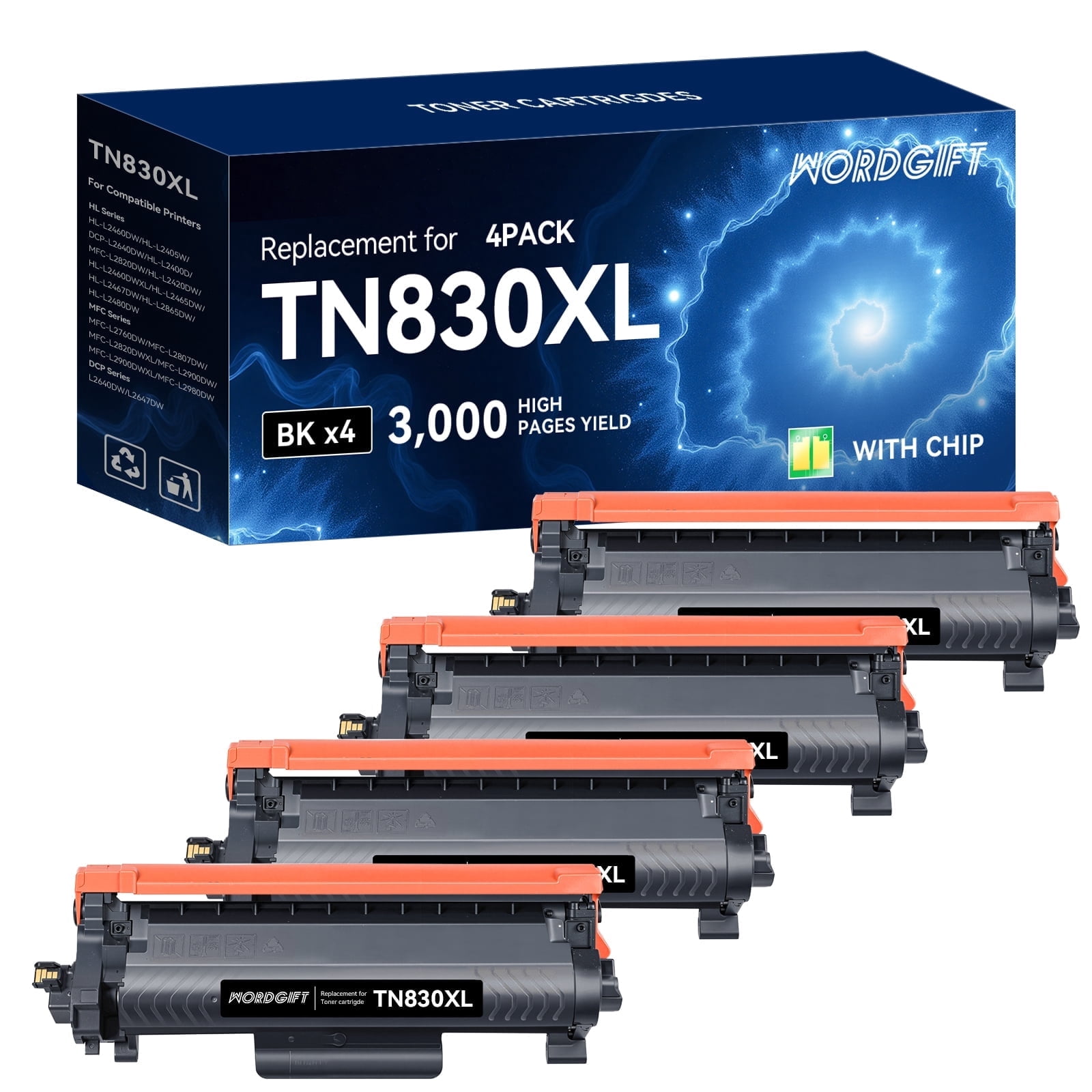 TN830XL TN830 Toner Cartridge for Brother TN830XL TN830XL/V TN830 Toner ...