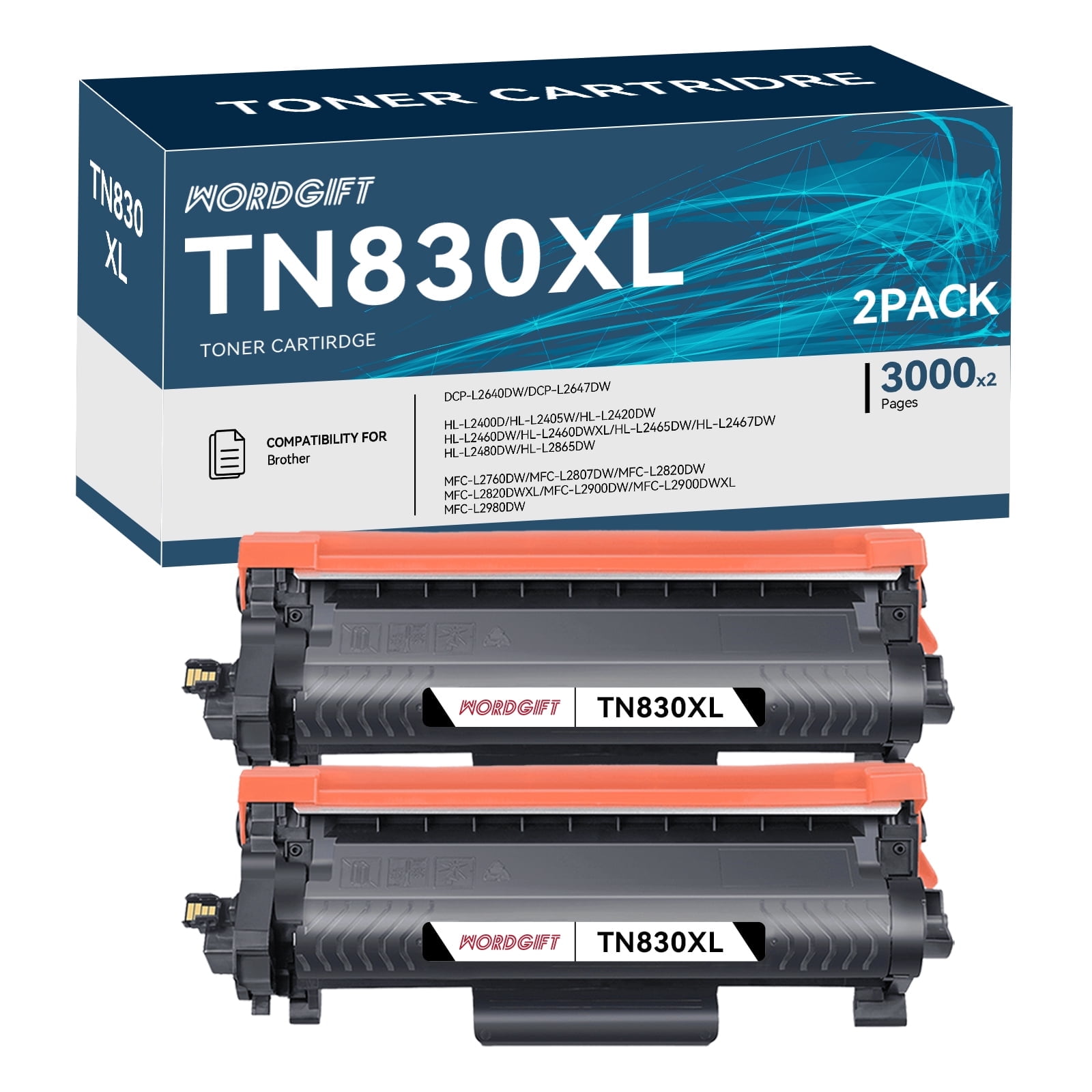 TN830XL TN830 Toner Cartridge Replacement for Brother TN830 TN-830 ...