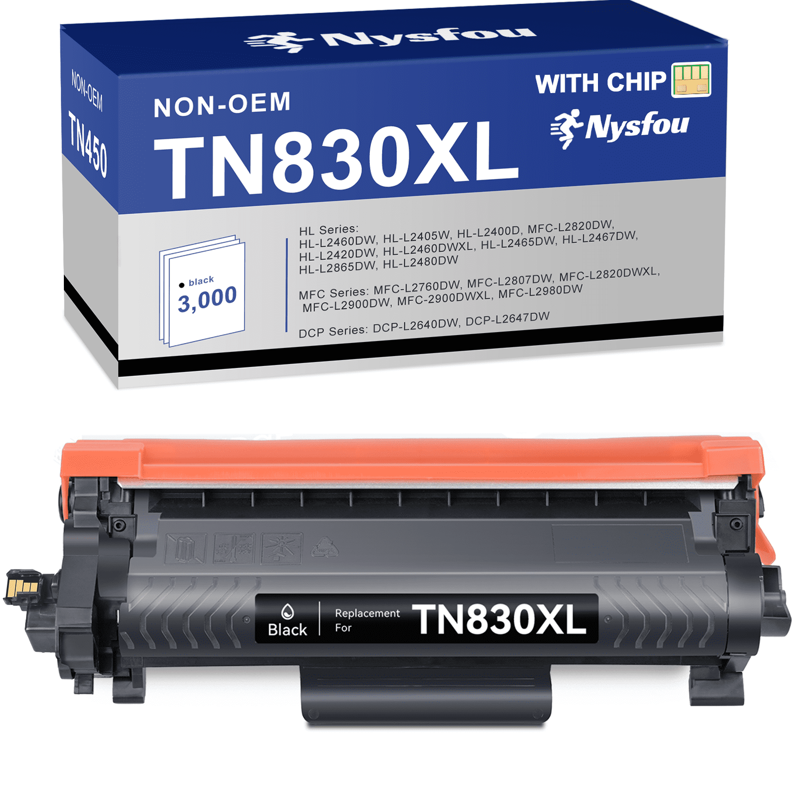 TN830XL Toner Cartridge Replacement for Brother TN-830XL TN-830 for ...