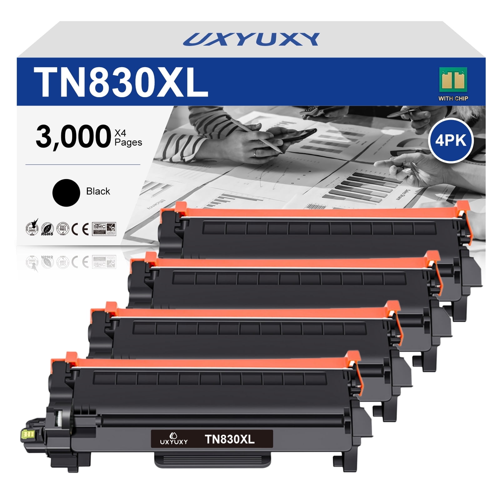 TN830XL Toner Cartridges Replacement for Brother TN-830XL TN-830 to Use ...