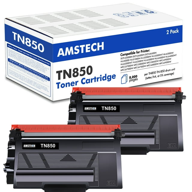 TN850 High Yield Toner Cartridge Compatible for Brother TN850 TN820 TN ...