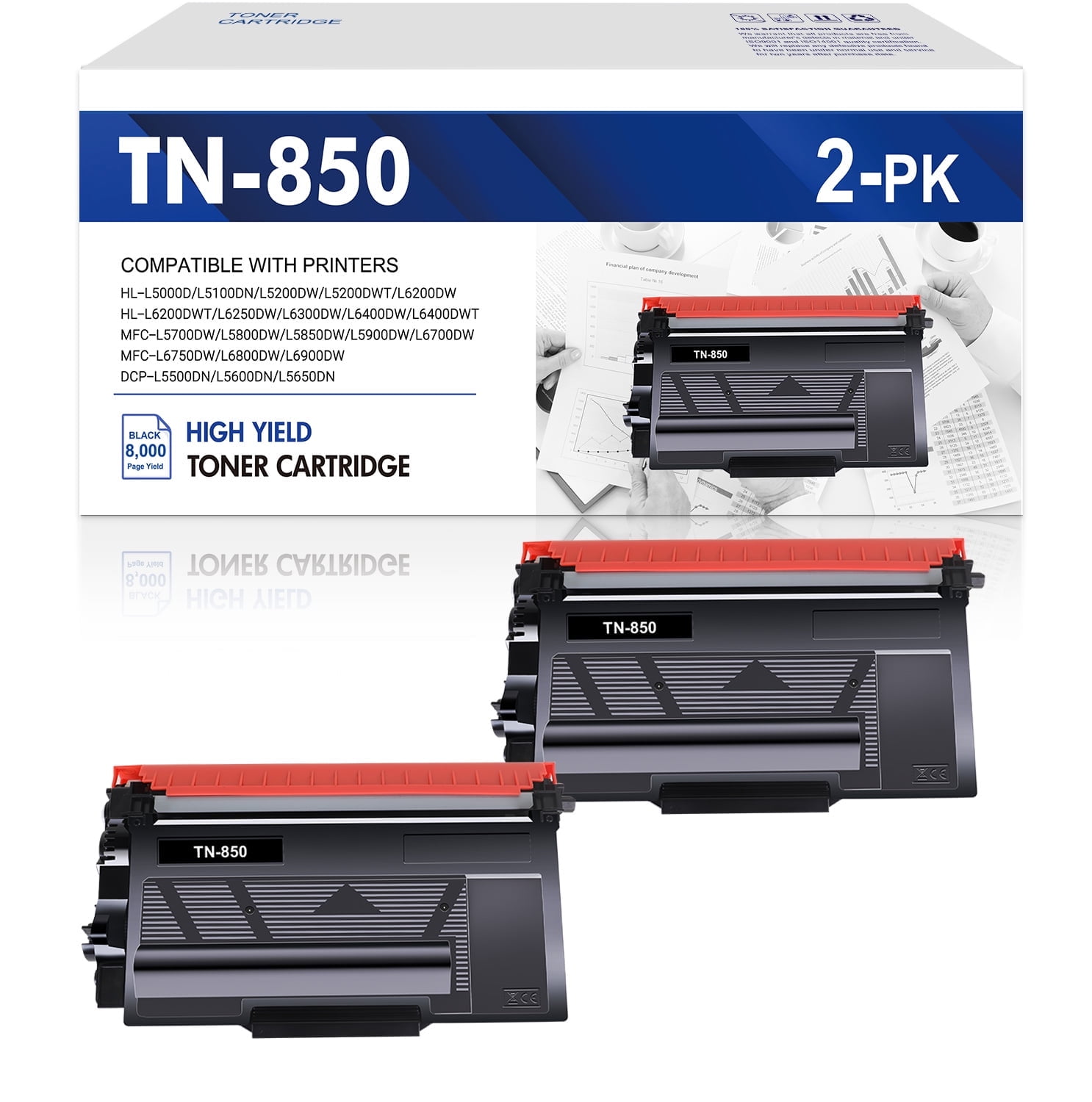 Free Shipping! TN850 High Yield Toner Cartridges TN-820 TN820 TN-850 TN ...