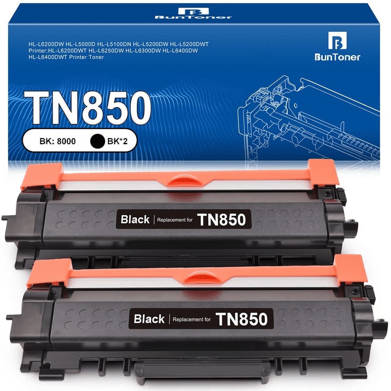 TN850 Toner Cartridge Replacement for Brother TN850 TN-850 TN820 TN 820 ...