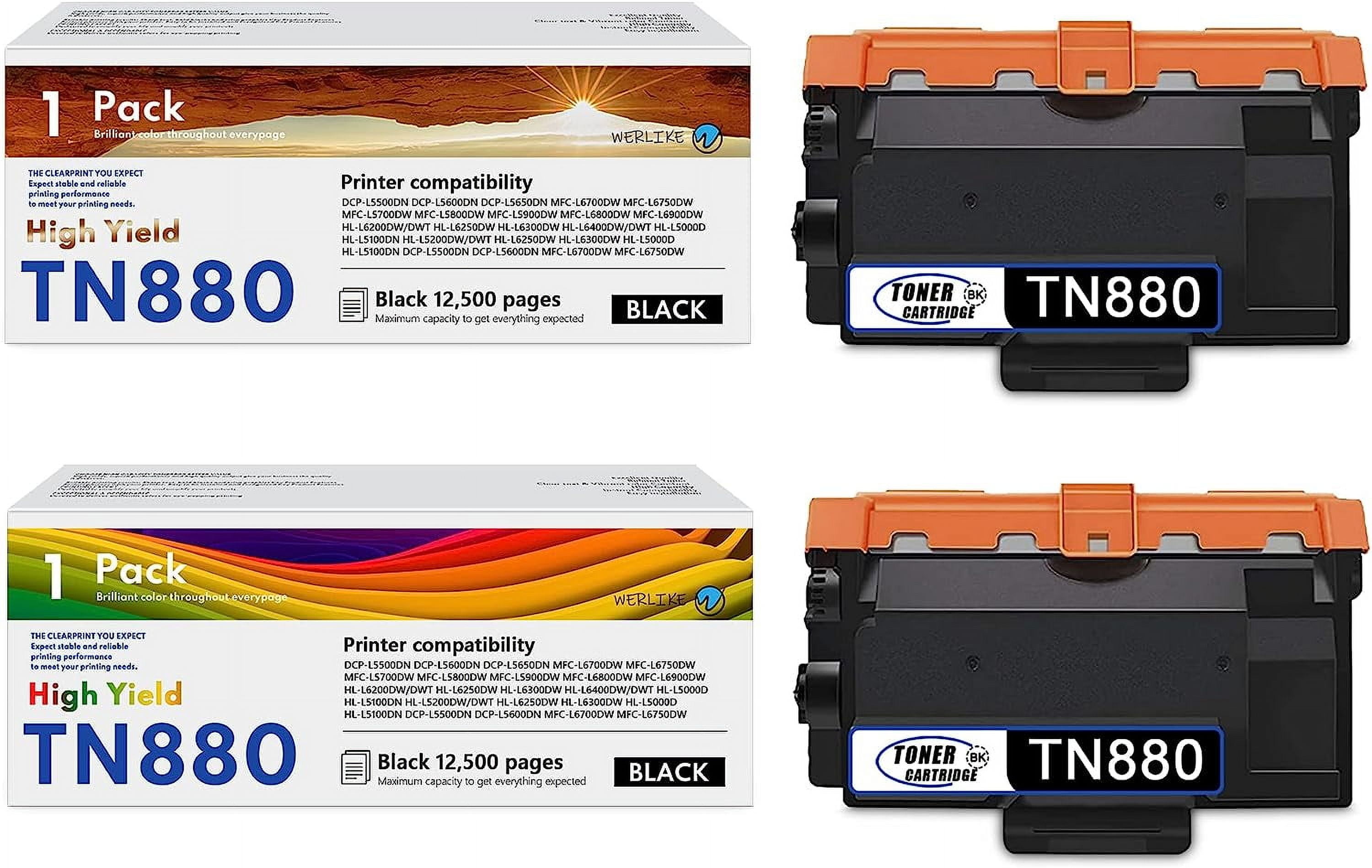 TN880 Black Toner Cartridge Replacement for Brother TN880 Toner ...