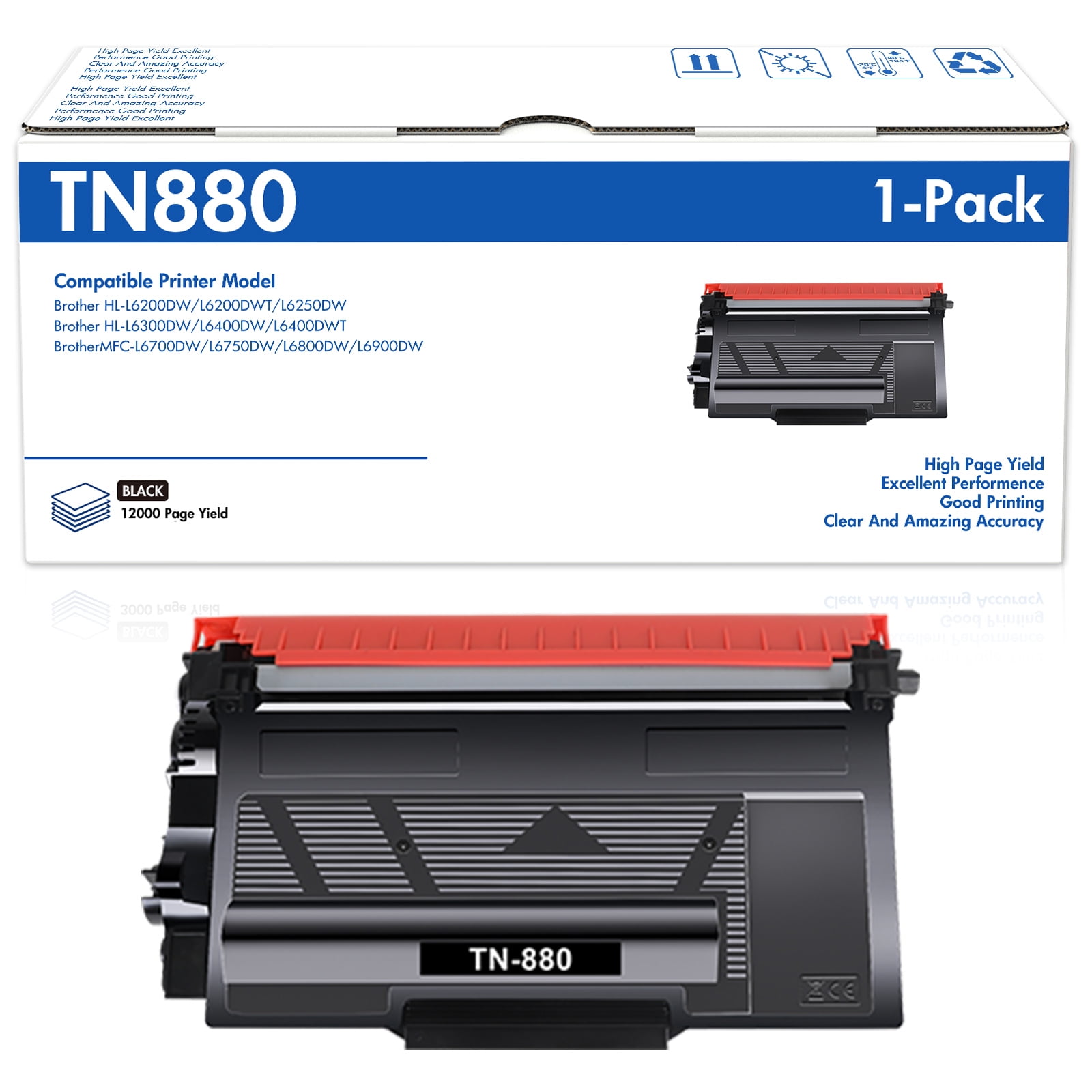 TN880 Super High Yield Toner Cartridge Compatible TN-880 TN 880 Toner ...