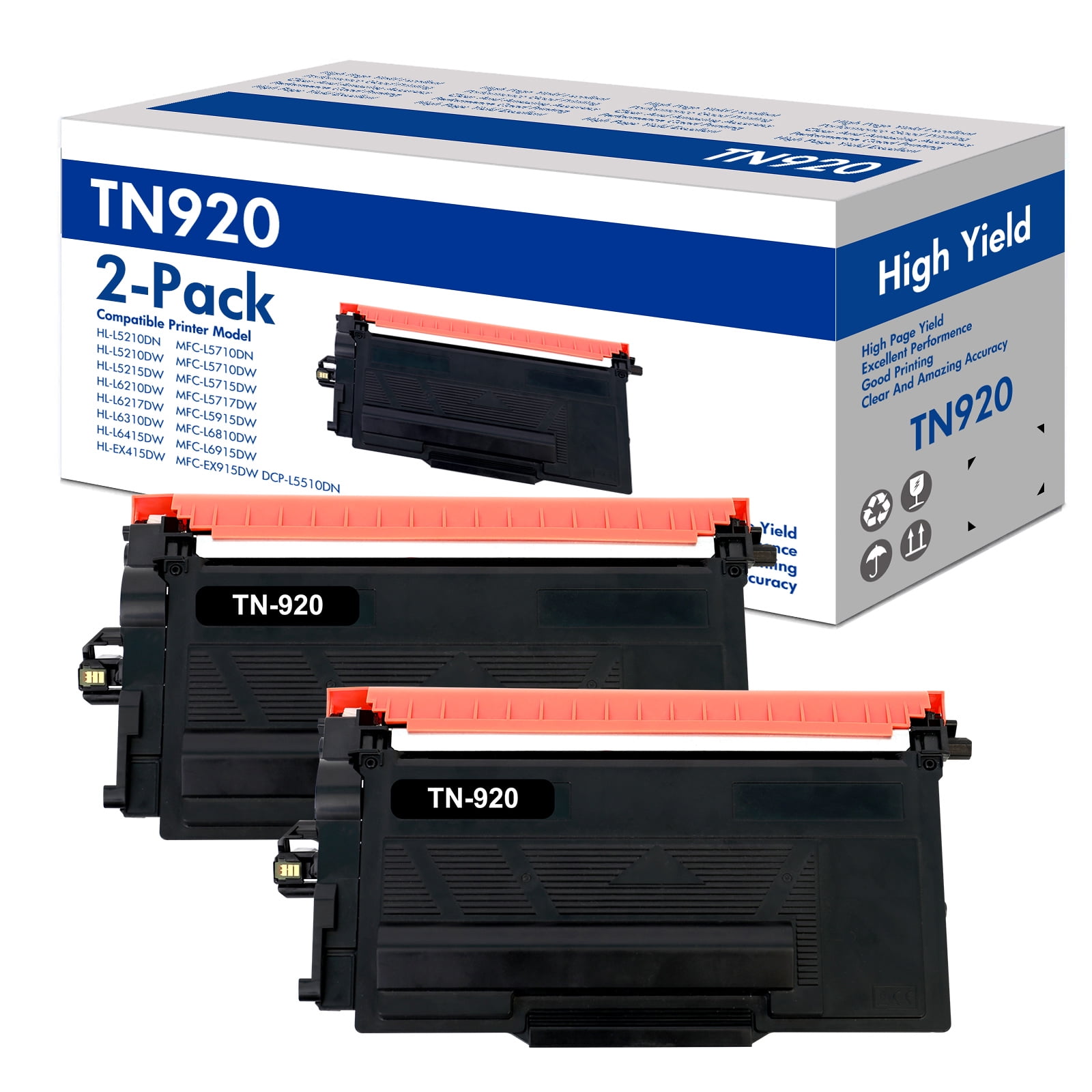 Brother Compatible High Yield TN920XL Toner Cartridge 2-Pack by ...