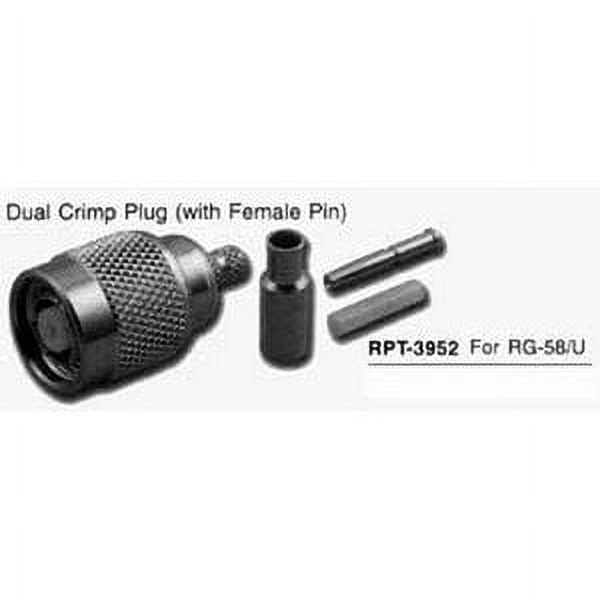 TNC Male Reverse Polarity 3-Piece Connector - RG-58 : RPT-3952 - RPT ...