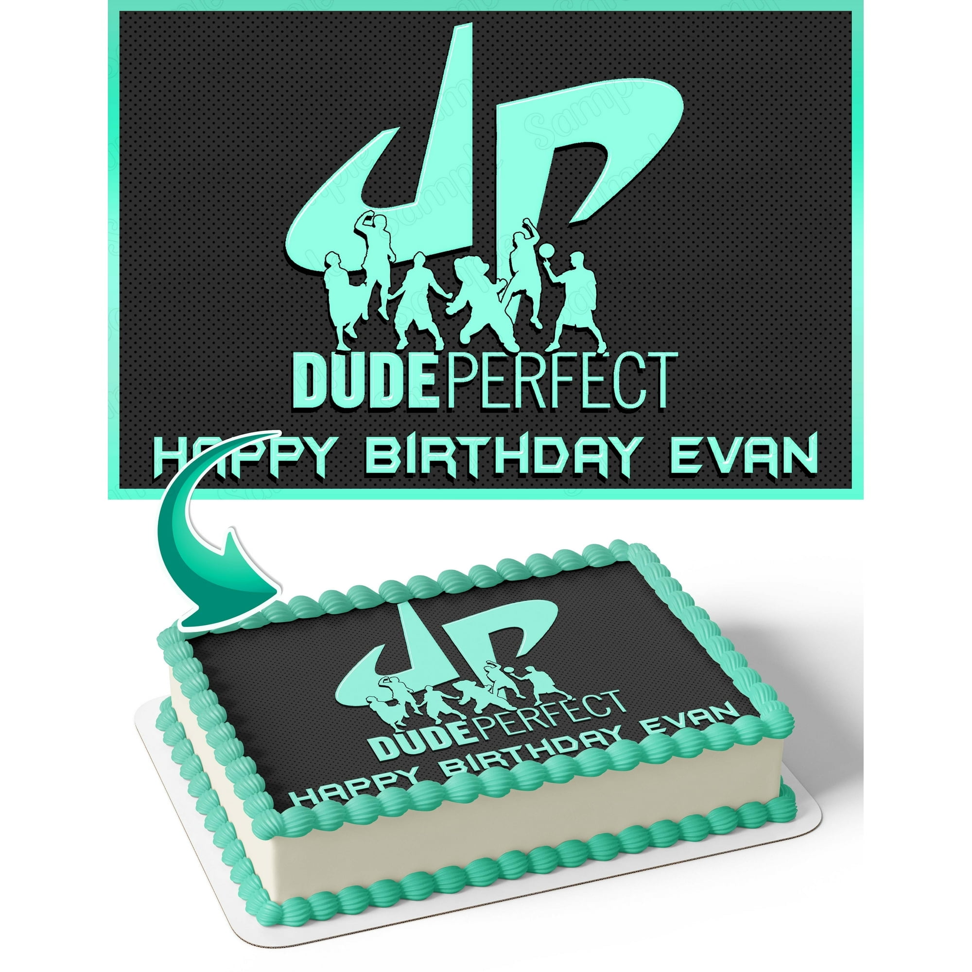 TNCT Dude Perfect Edible Cake Image Topper, Personalized 1/4 Sheet ...