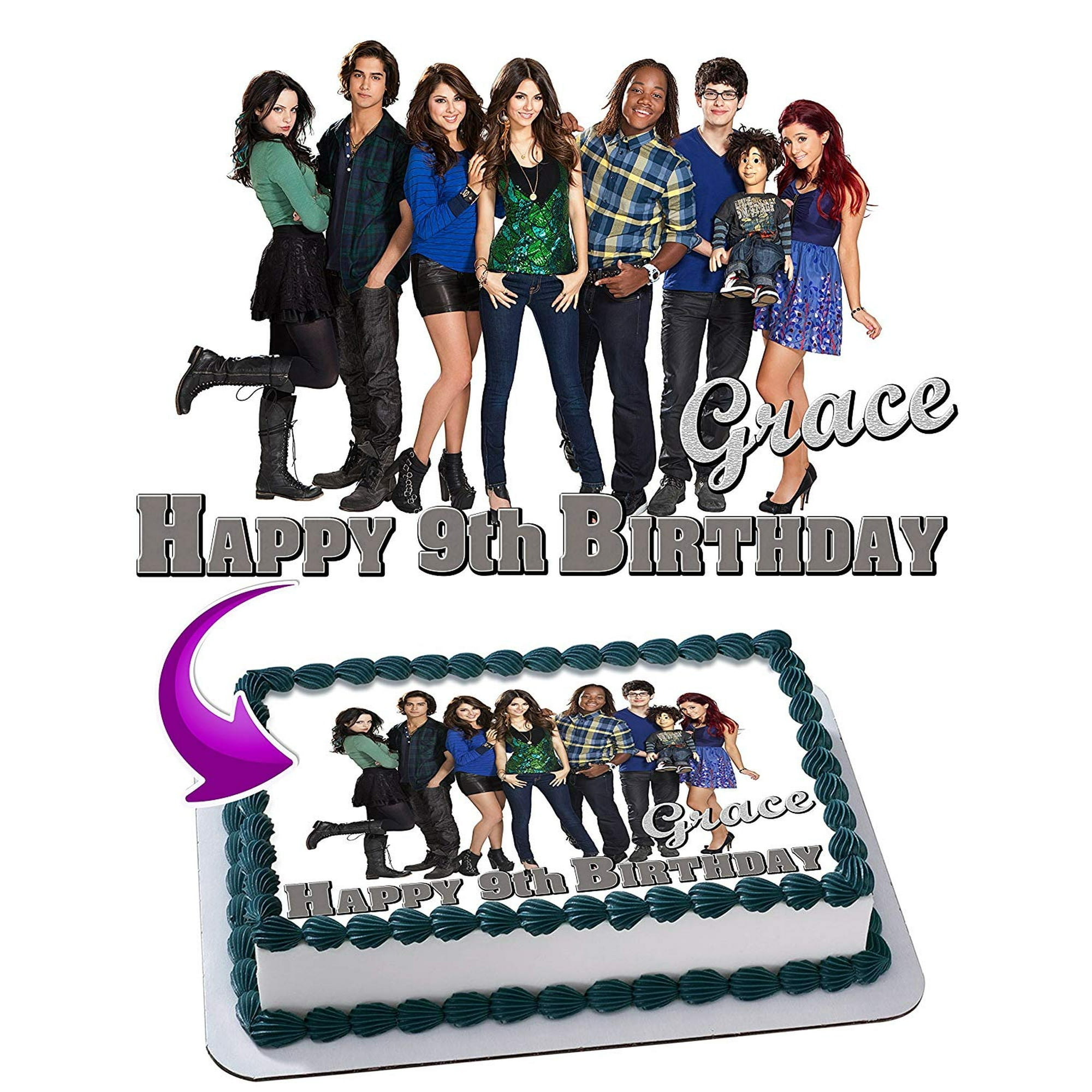TNCT Victorious Edible Cake Image Topper, Personalized 1/4 Sheet ...