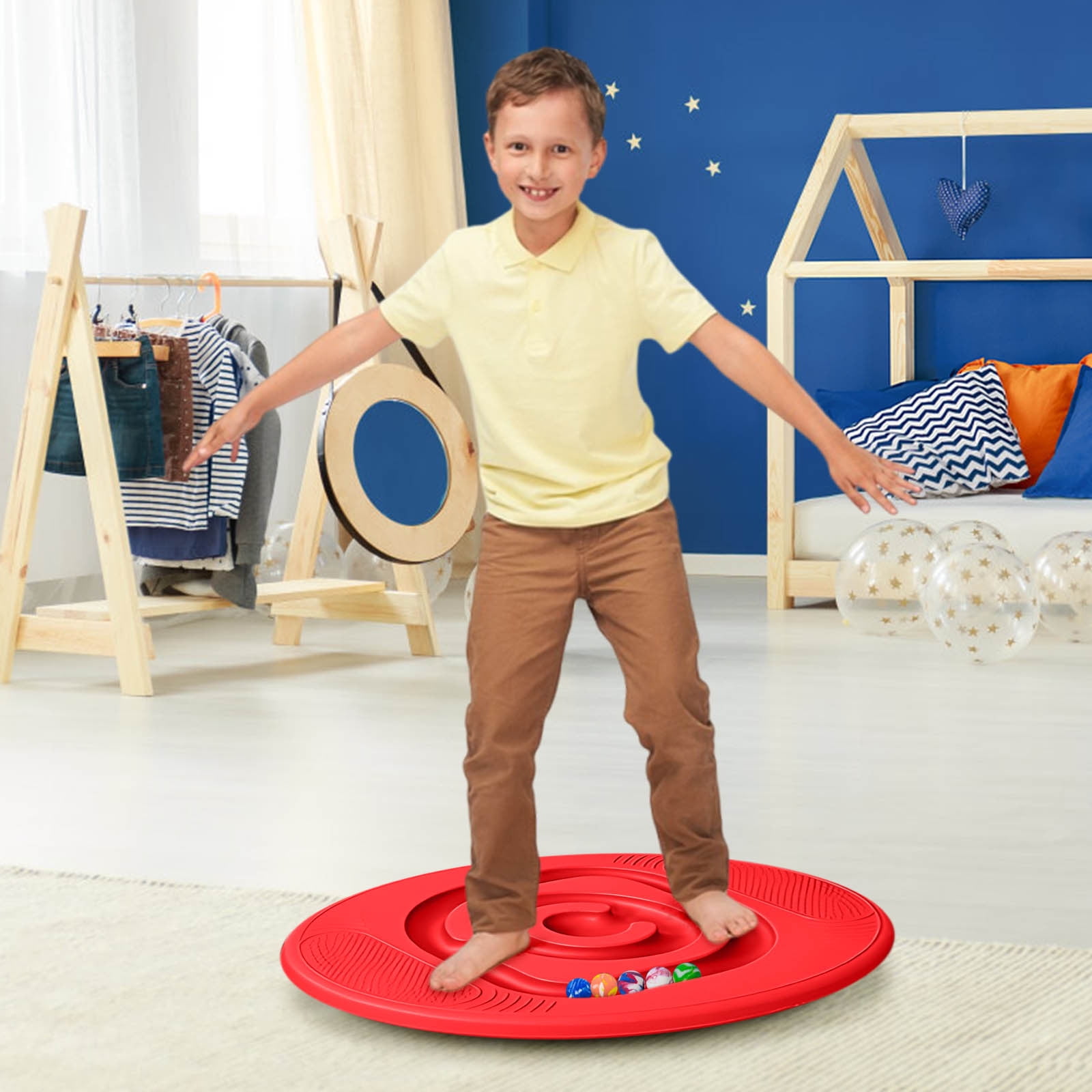 TNDBKQWR Wobble Board for Kids Plastic Balance Board Rocker Maze Board ...