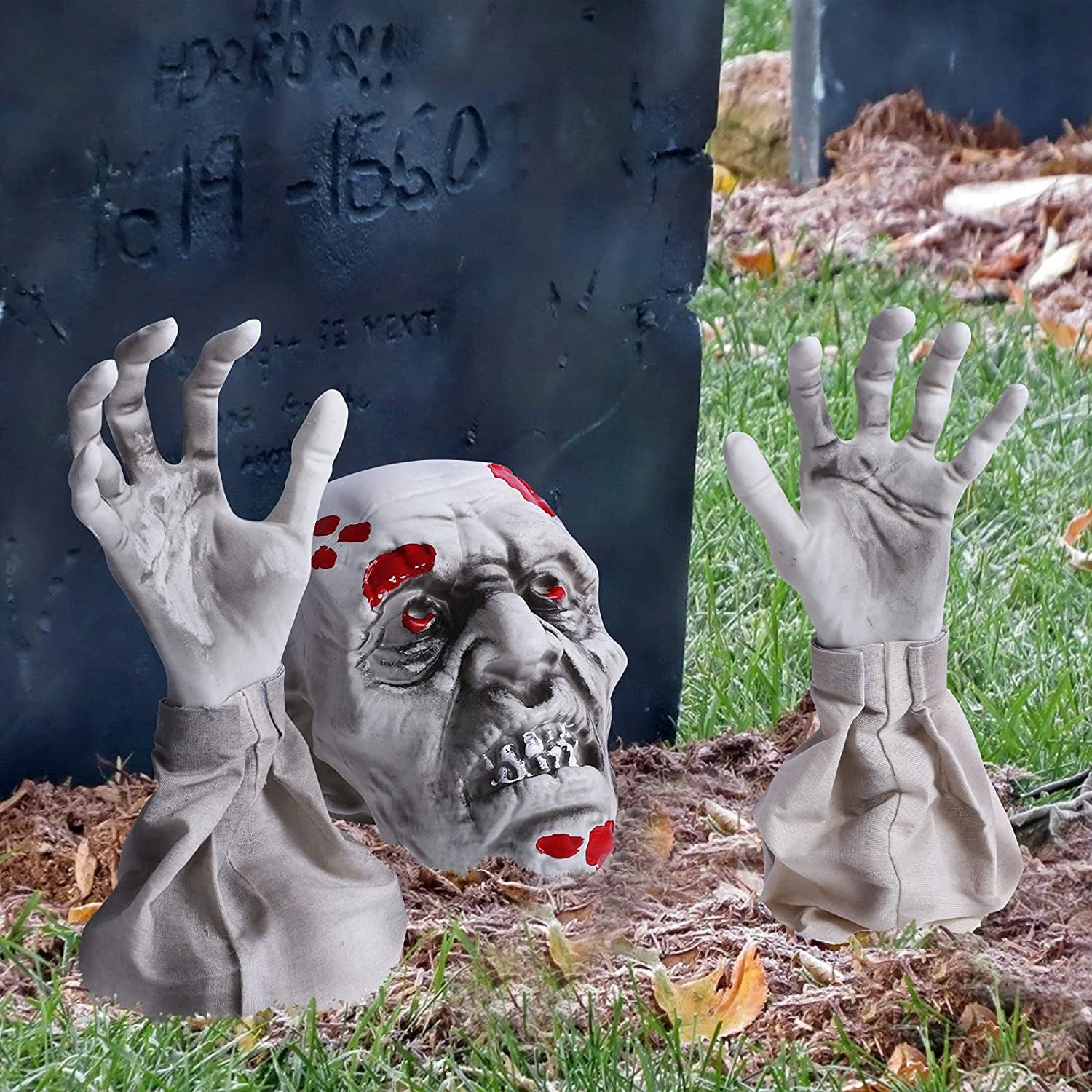 TNELTUEB Halloween Decorations Zombie Groundbreaker Halloween Graveyard ...