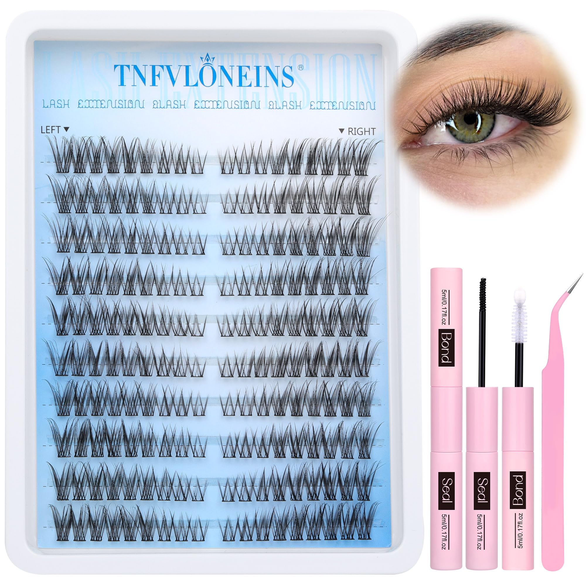 TNFVLONEINS Wispy Lash Extension TSF6 Kit Left&Right Eyelash Extension ...
