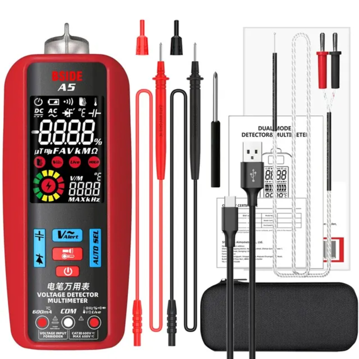 TNHOYUE Professional Digital Multimeter Smart Automatic Multitester ...