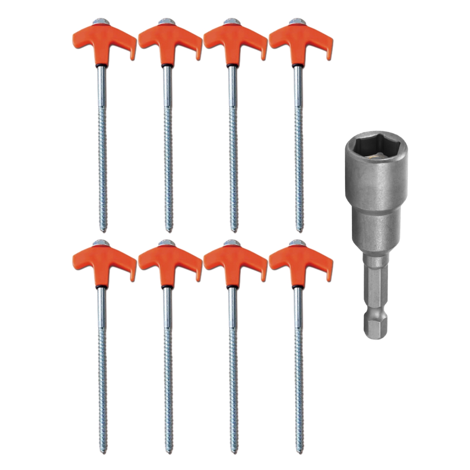 TNOBHG Camping Tent Ground Nails 8pcs Drillable Ground Stakes for ...