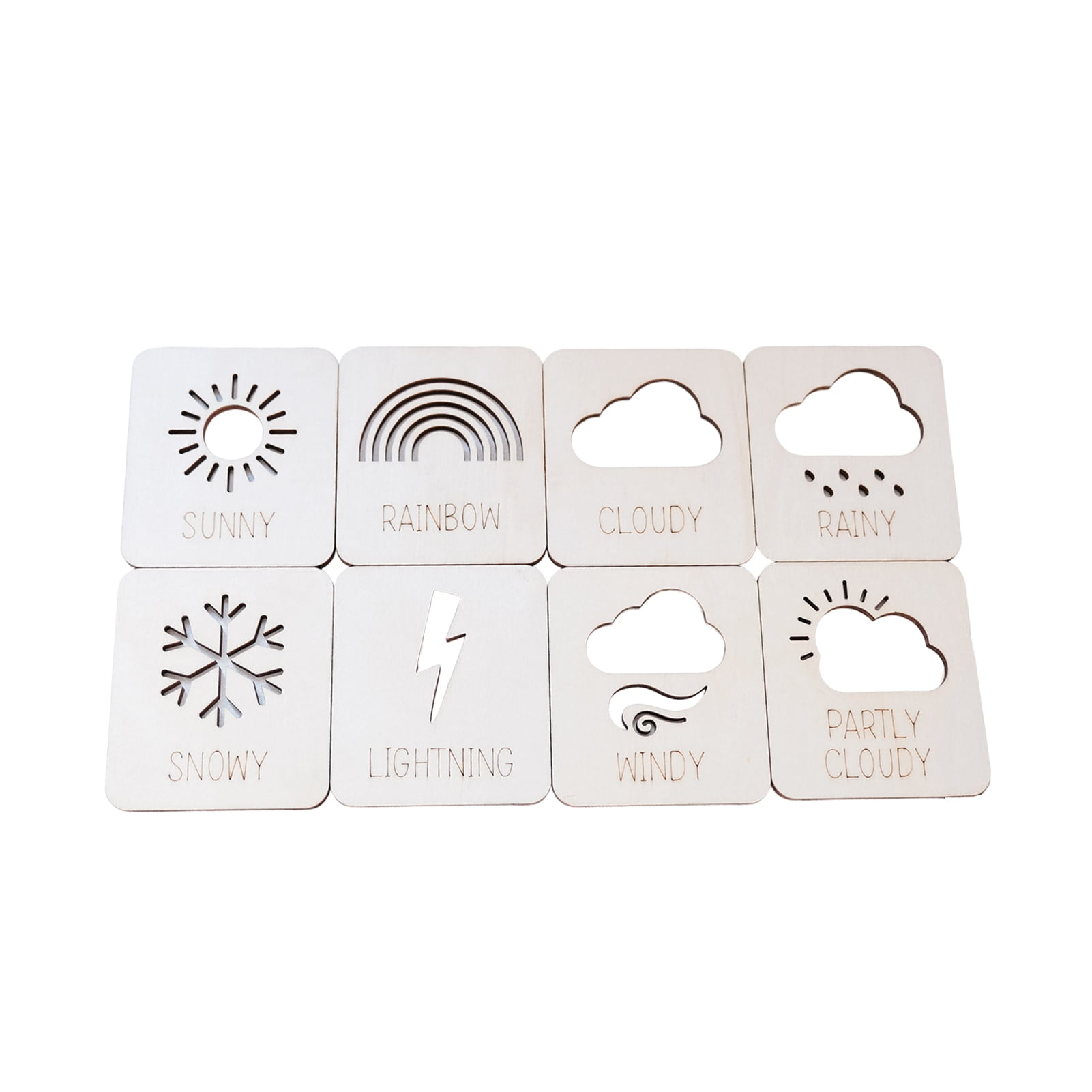 TNOBHG Children Drawing Templates Wooden Weather Board Diy Montessori ...