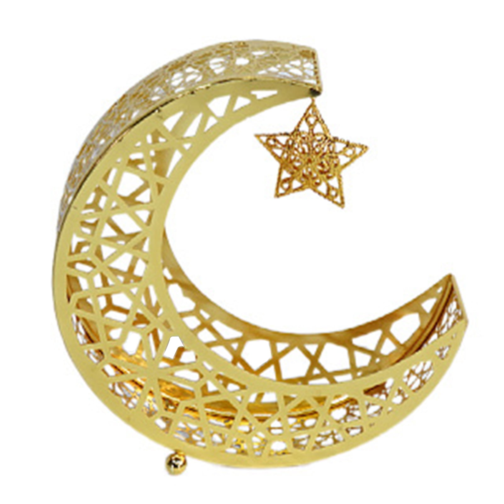 TNOBHG Decorative Serving Tray Eid Mubarak Moon Star Snack Tray ...