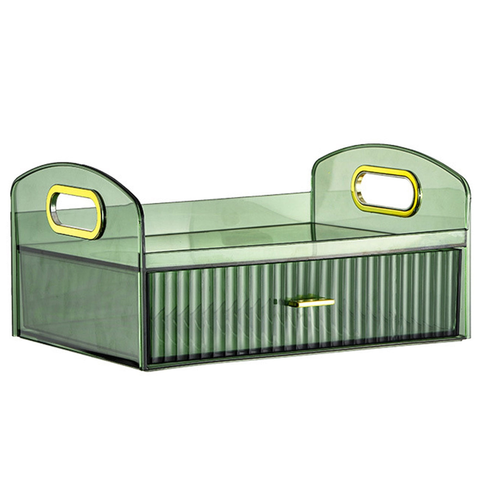 TNOBHG Desktop Organizer Transparent Two-tier Desktop Cosmetic Storage ...