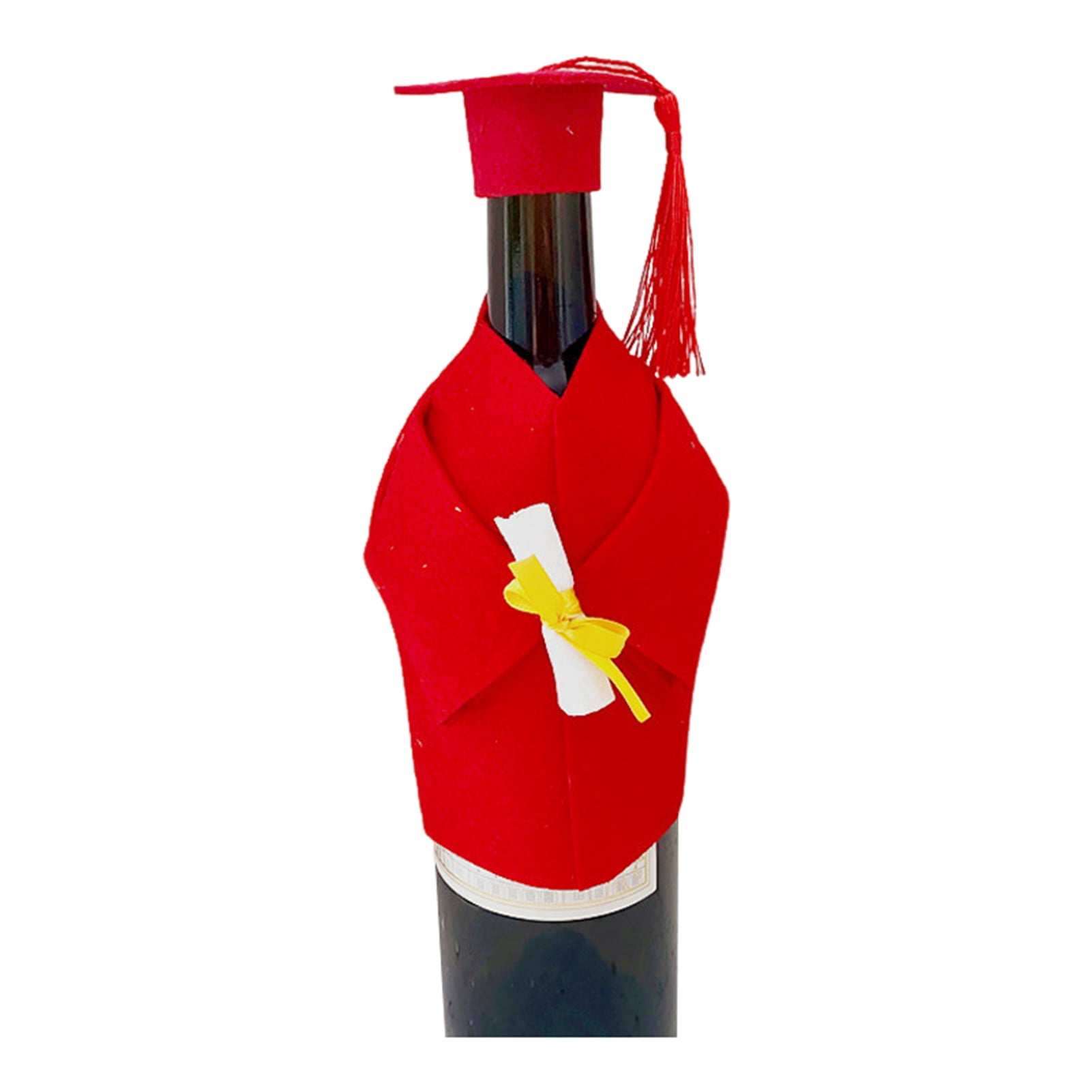 TNOBHG Doctor Hat Wine Bottle Decor 2pcs/set Felt Graduation Wine ...