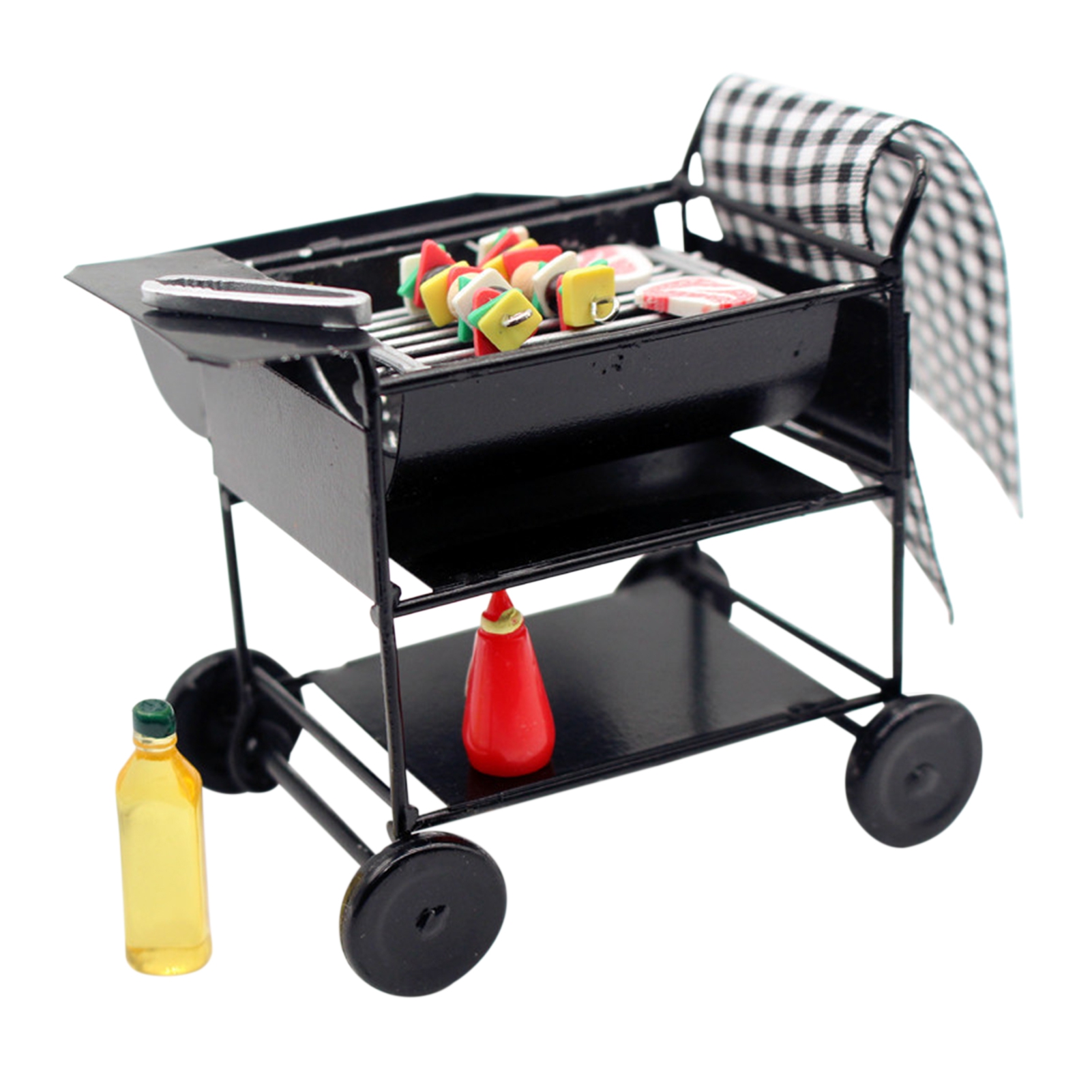 TNOBHG Dollhouse Barbecue Grill Set 1 Set House Accessories Kitchen Bbq ...