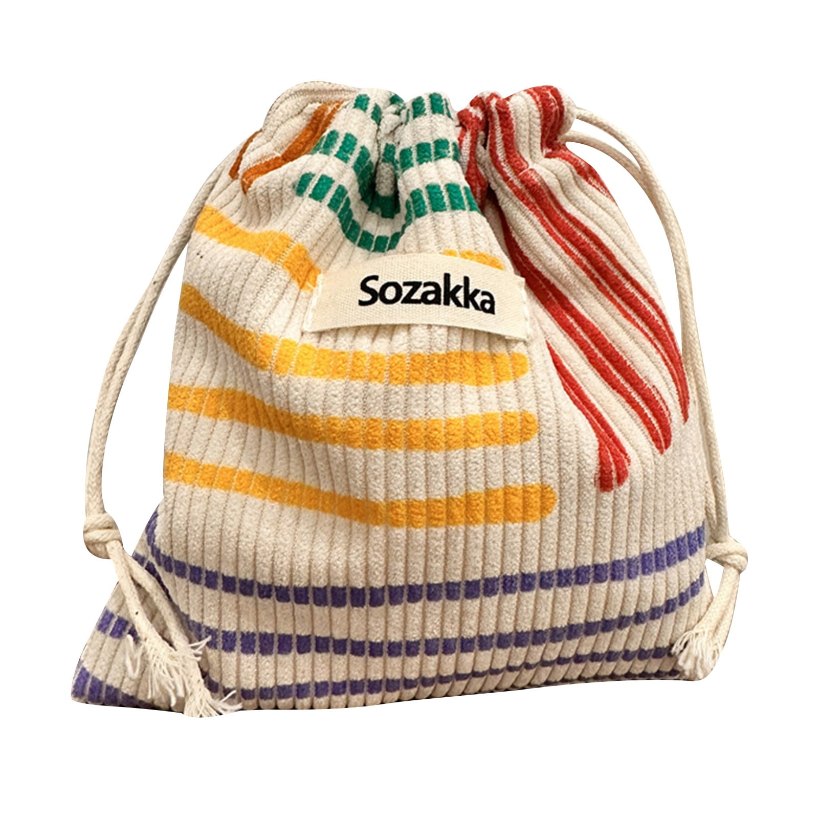 TNOBHG Drawstring Cosmetic Bag Cosmetic Bag Portable Corduroy Makeup ...