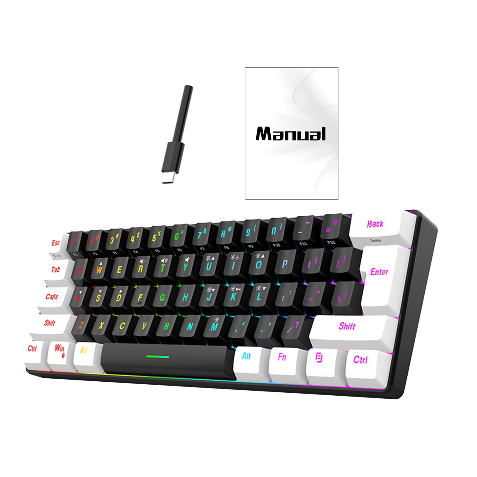 TNOBHG Entertainment Keyboard Wired Mechanical Gaming Keyboard Rgb ...
