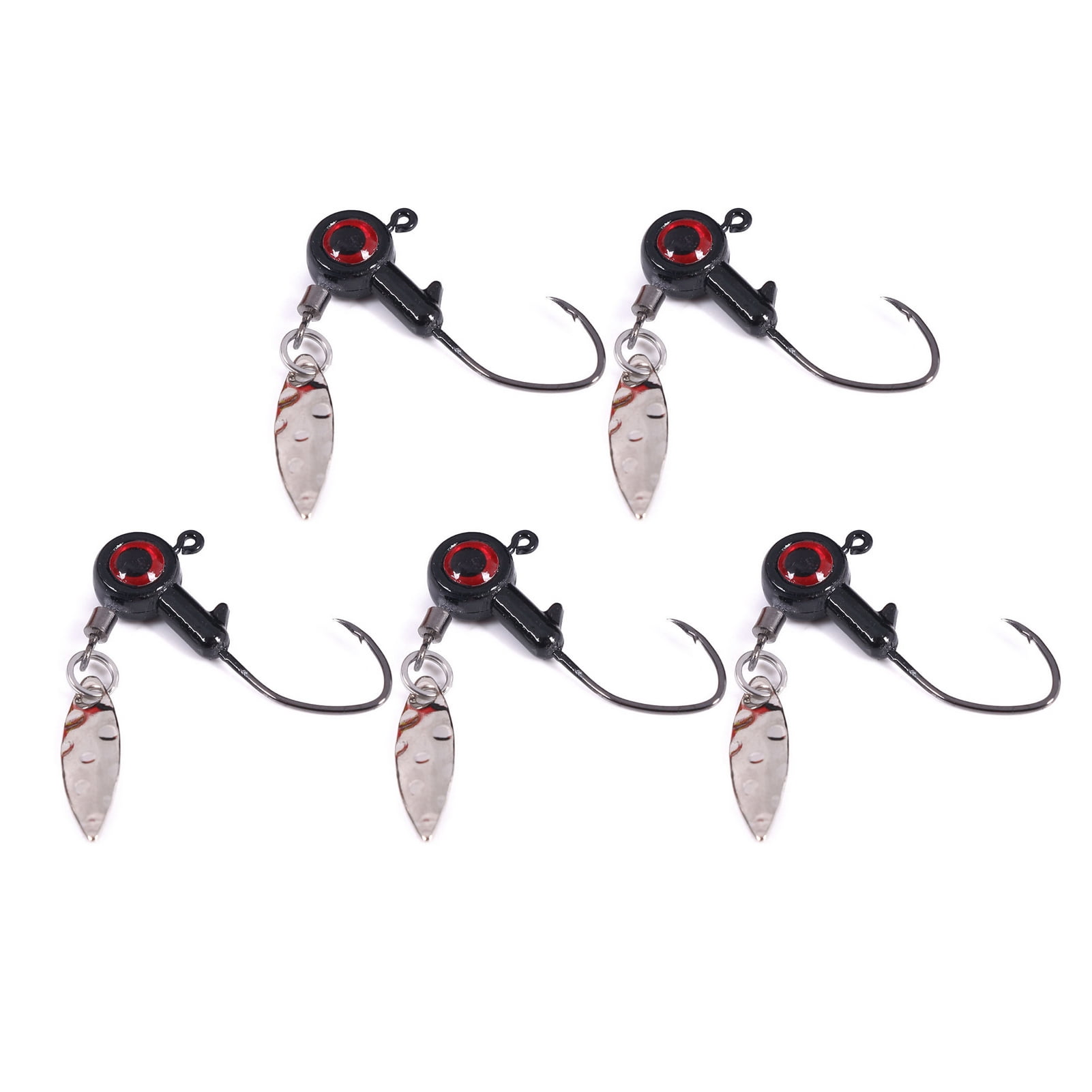 TNOBHG Fishing Hook with Spinner 5pcs 2.5cm/1.7g/3.5g Fishing Lure Hook ...