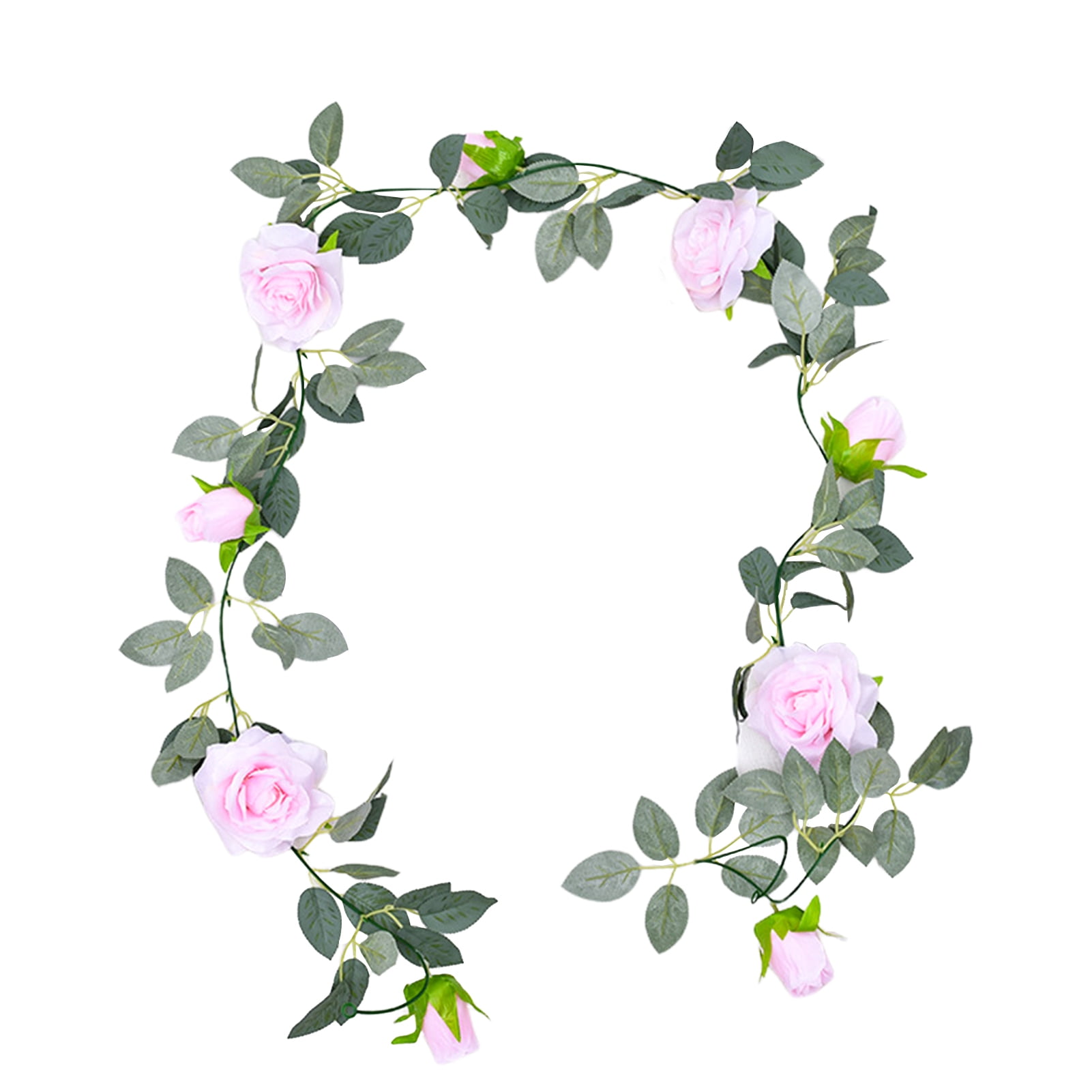 TNOBHG Hanging Vine with Hooks Artificial Eucalyptus Rose Garland for Home Wedding Garden ...