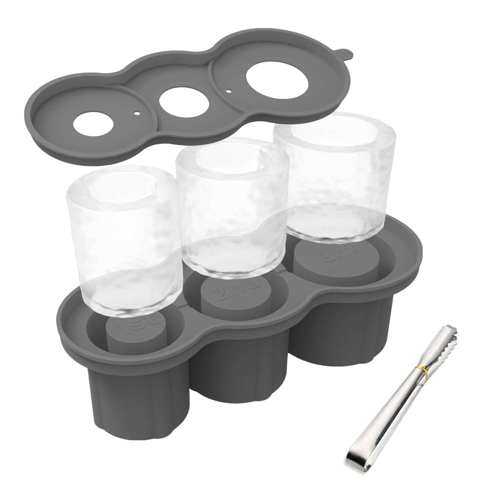 TNOBHG Ice Cube Mold for Drinks Silicone Hollow Cylinder Ice Cube Mold ...