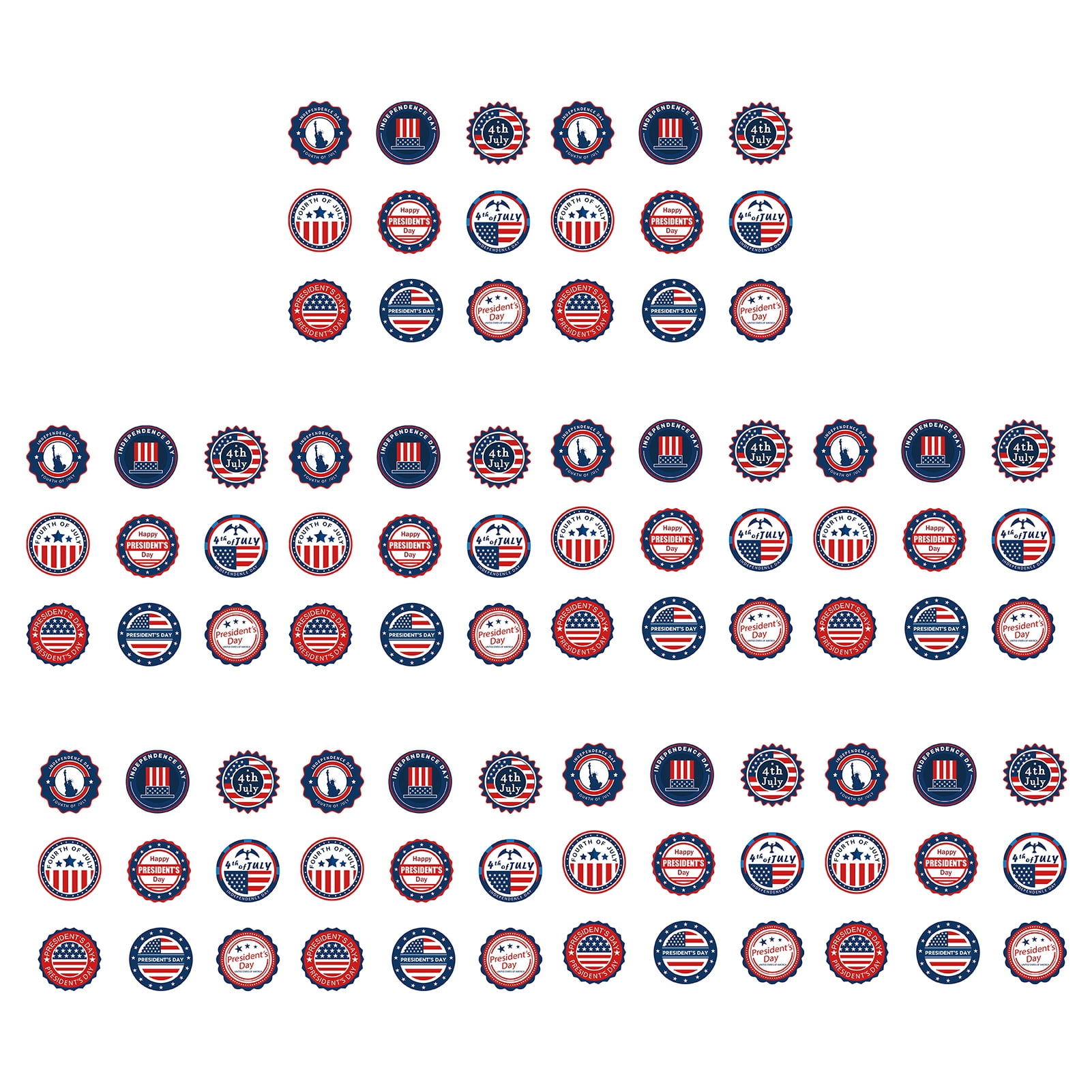 TNOBHG Independence Day Stickers Usa Themed 4th of July Stickers Set ...