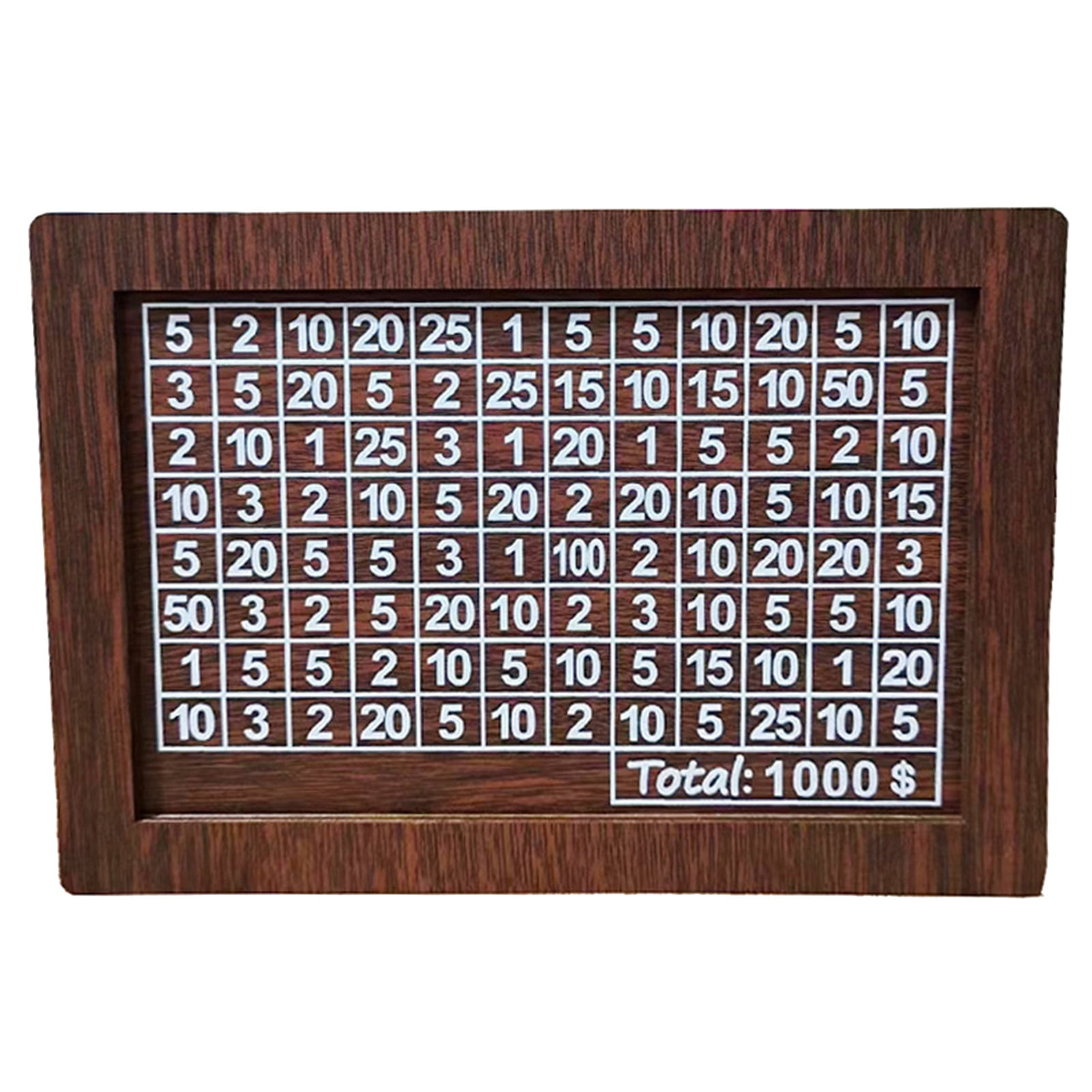 TNOBHG Money Jar with Numbers Wooden Money Box with Counter Marker Pen ...