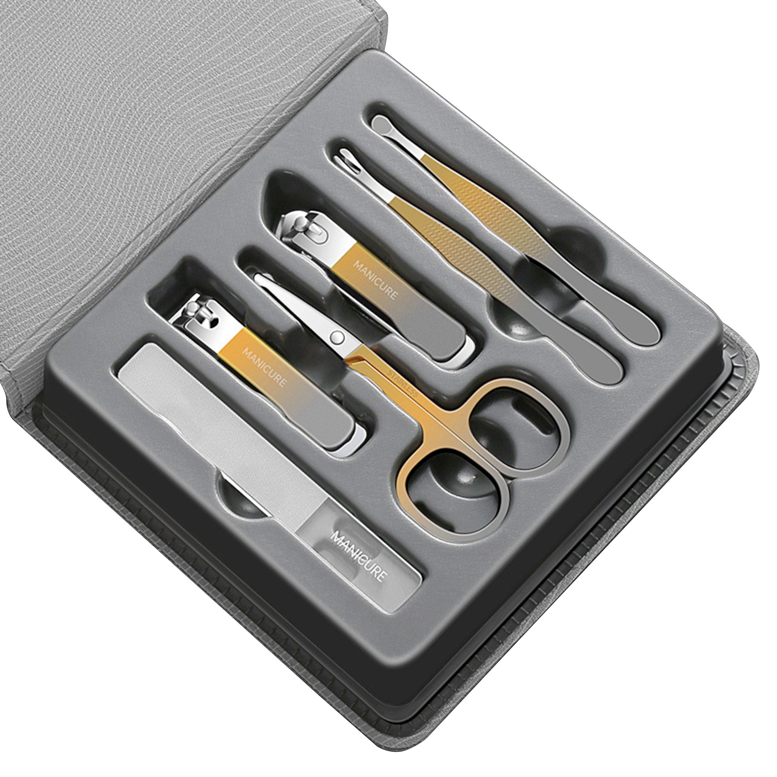 TNOBHG Nail Clipper Set 6pcs Manicure Set Nail Clipper Kit for Men ...
