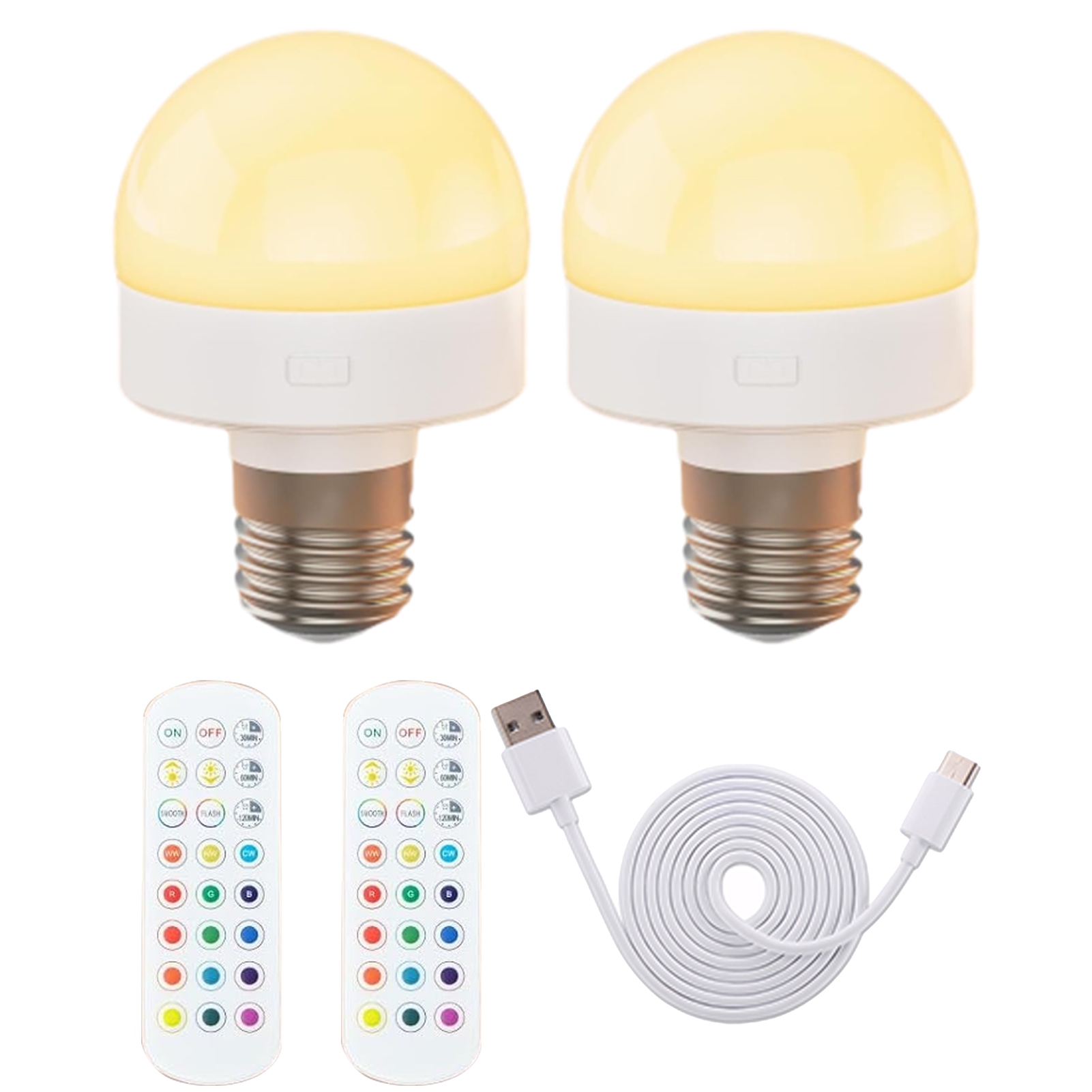 TNOBHG Remote Control Light Bulb Rechargeable Light Bulb with Remote ...