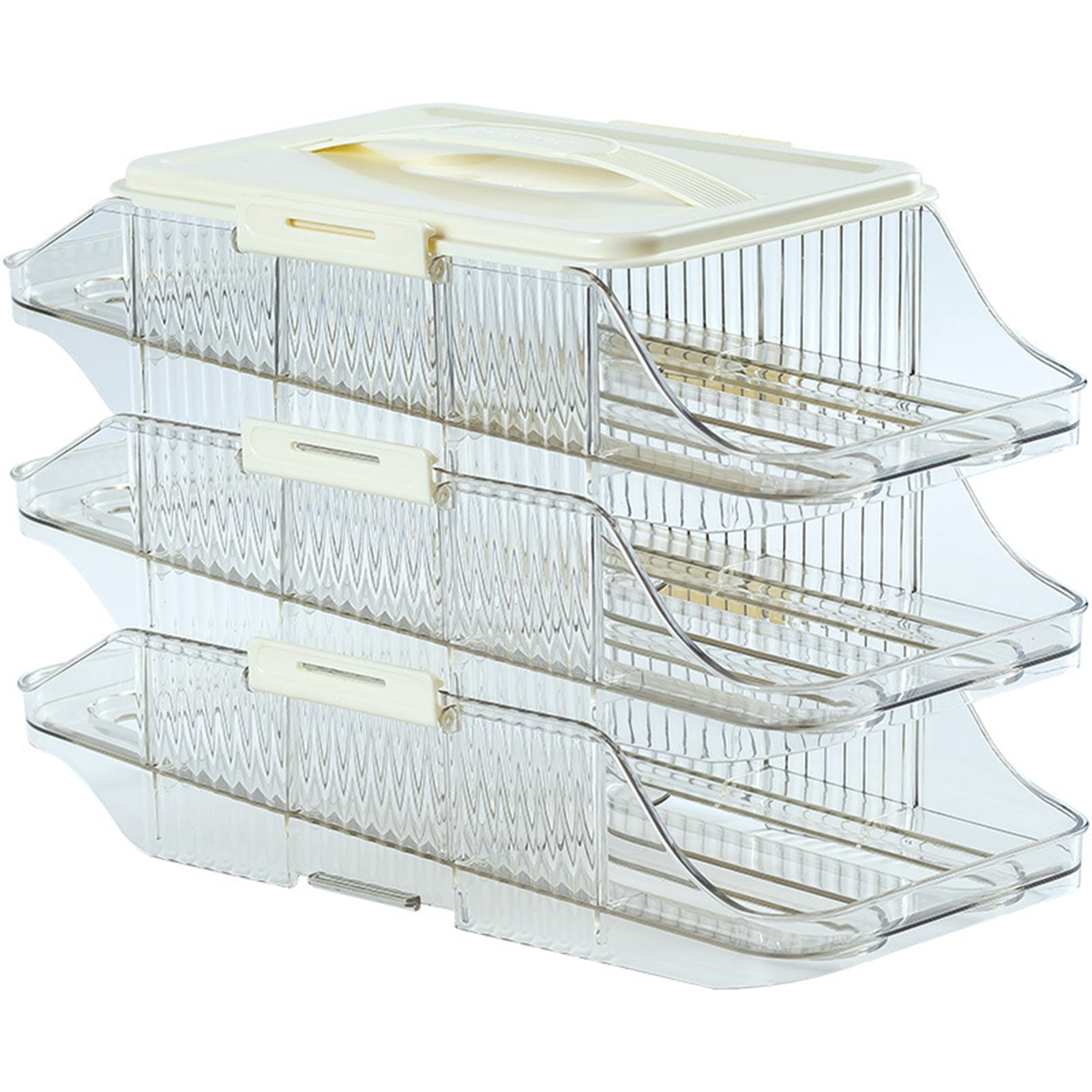 TNOBHG Removable Top Cover Egg Storage Box 1 Set Automatic Rolling ...