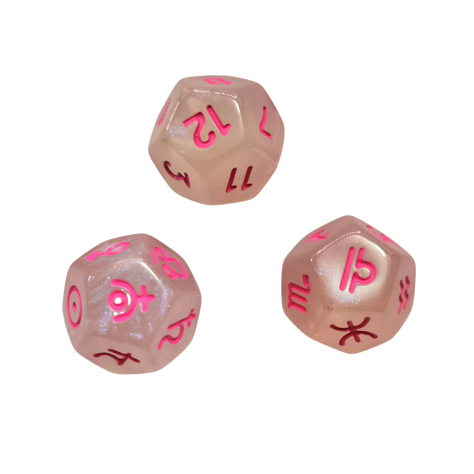 TNOBHG Reusable Astrology Dice Astrology Dice Set 3pcs Twelve ...