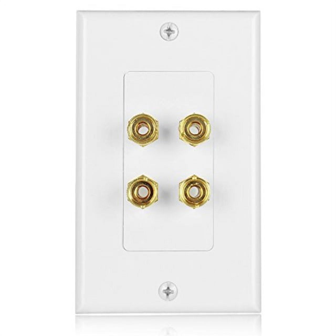 TNP Home Theater Speaker Wall Plate Outlet - 2 Speaker Sound Audio ...