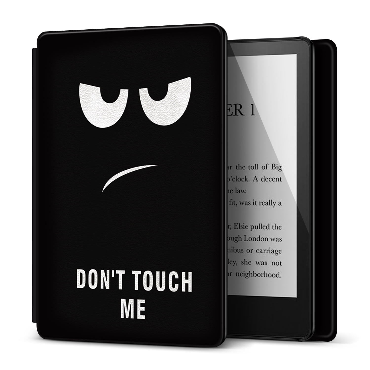 TNP Products Don't Touch Me 6.8" PU Leather Tablet Case, Black - Walmart.com