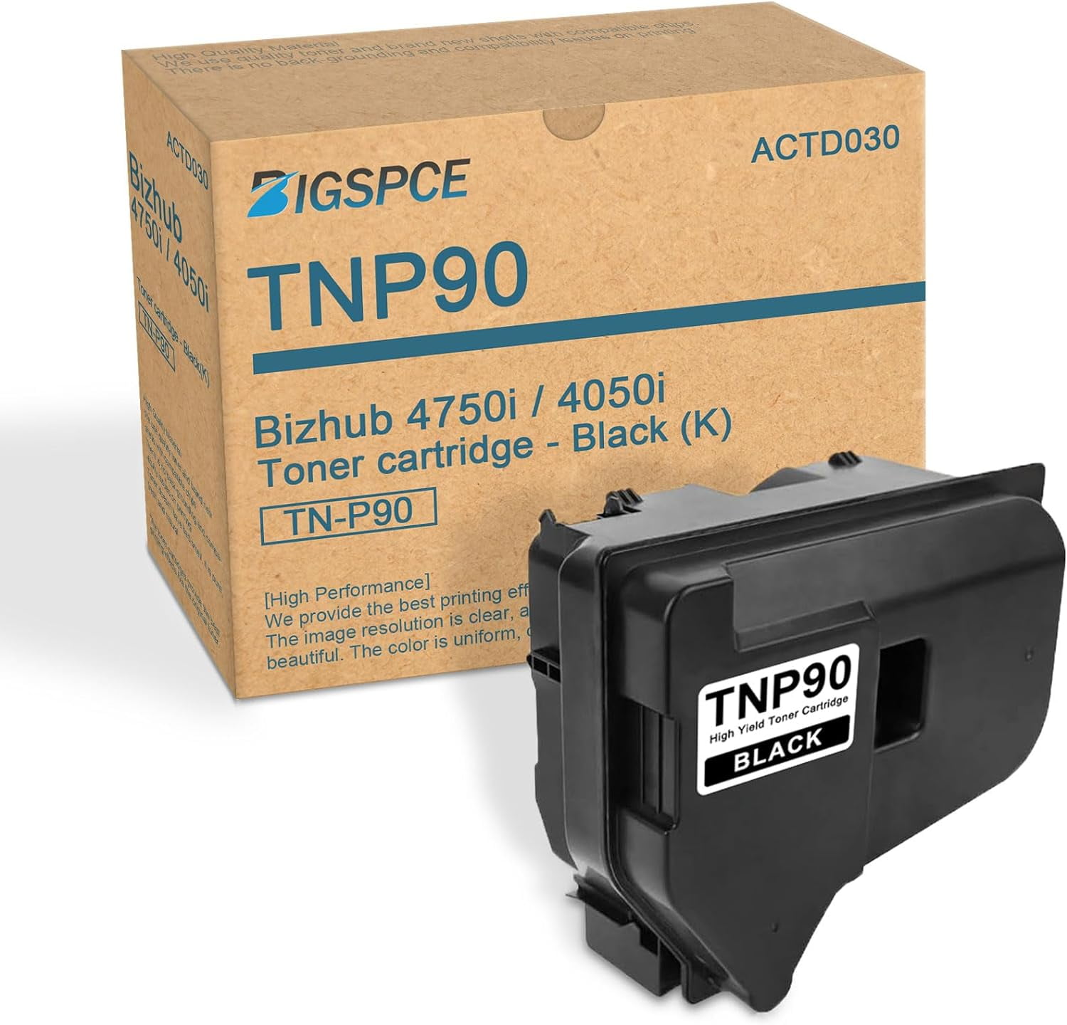 TNP90 Black High Yield Toner Cartridge (1-Pack): TN-P90 ACTD030 Toner Cartridge Replacement for ...