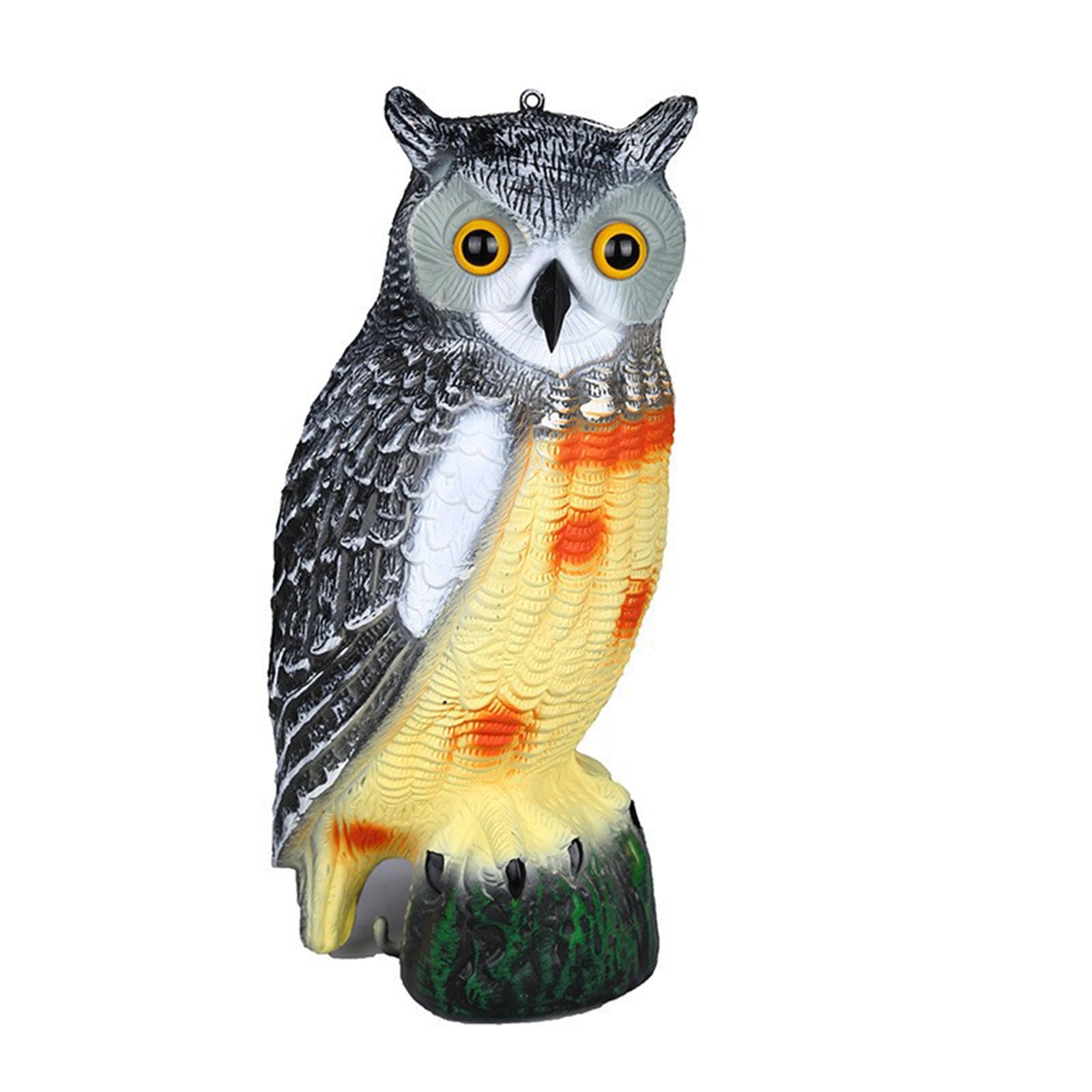 TNSAWRRYOE 16''H Owl Resin Statue Owl Decoys to Scare Birds Sway ...