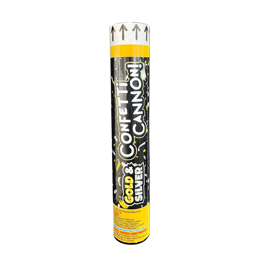 TNT Fireworks, 12" Gold/Silver Paper Confetti Cannon, New Year's ...