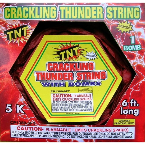 TNT Fireworks, 5K Crackling String with Bomb, Crackling Effects, Party ...