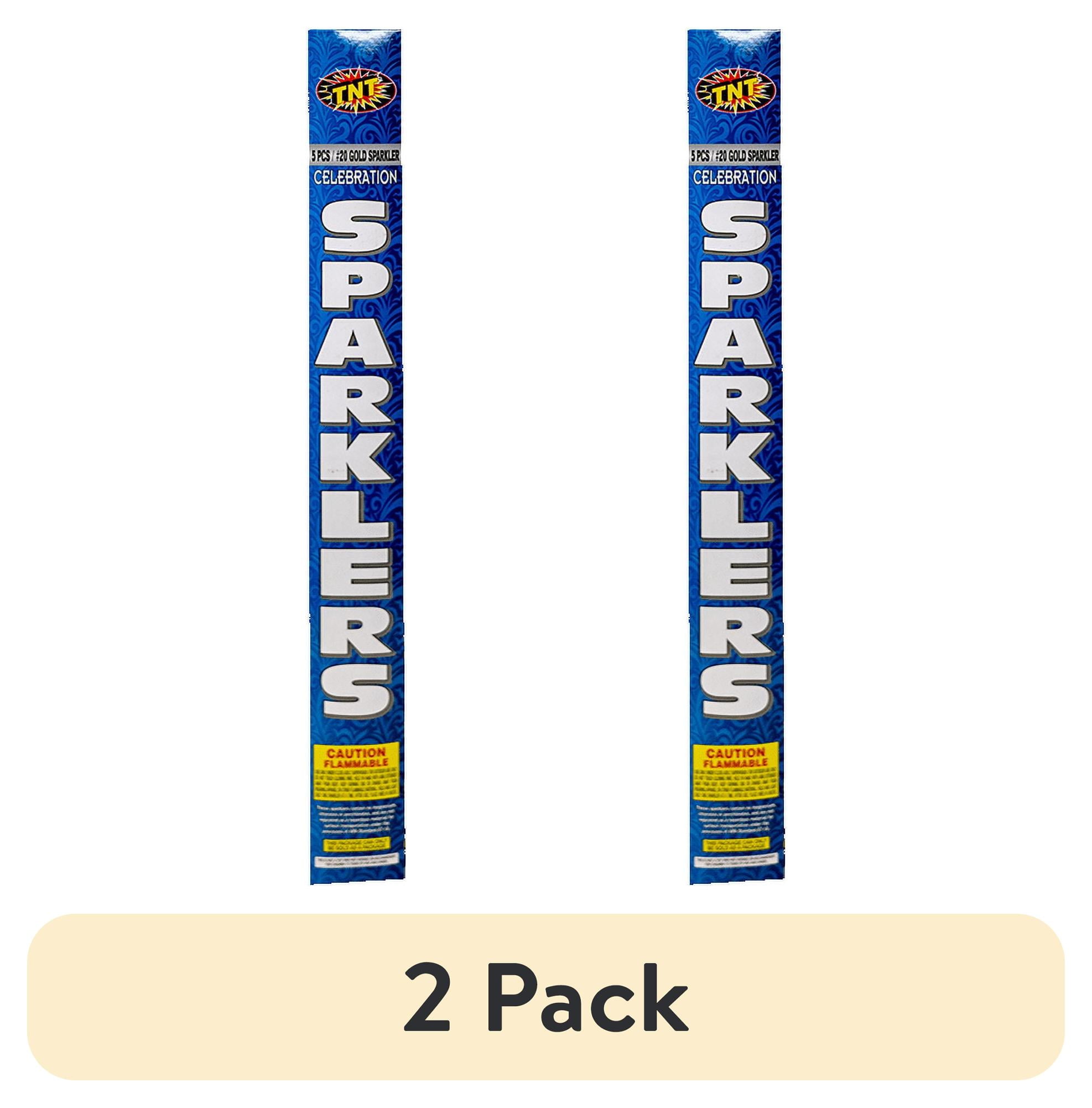 (2 pack) TNT Fireworks, Celebration Sparklers, #20 Gold Sparklers, 30 ...