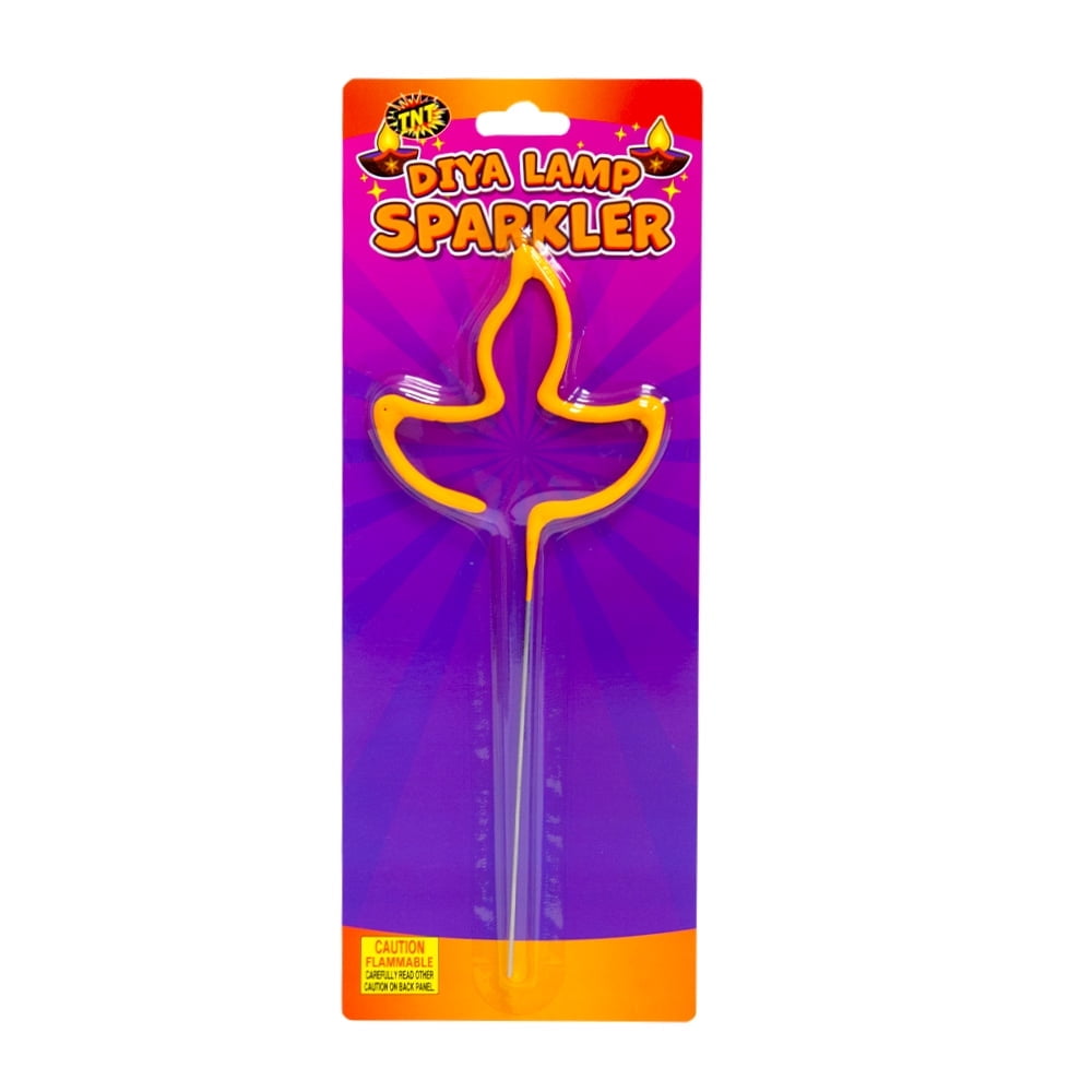 TNT Fireworks, Diya Lamp Sparkler, Shaped Gold Sparkler, 12 Pack ...