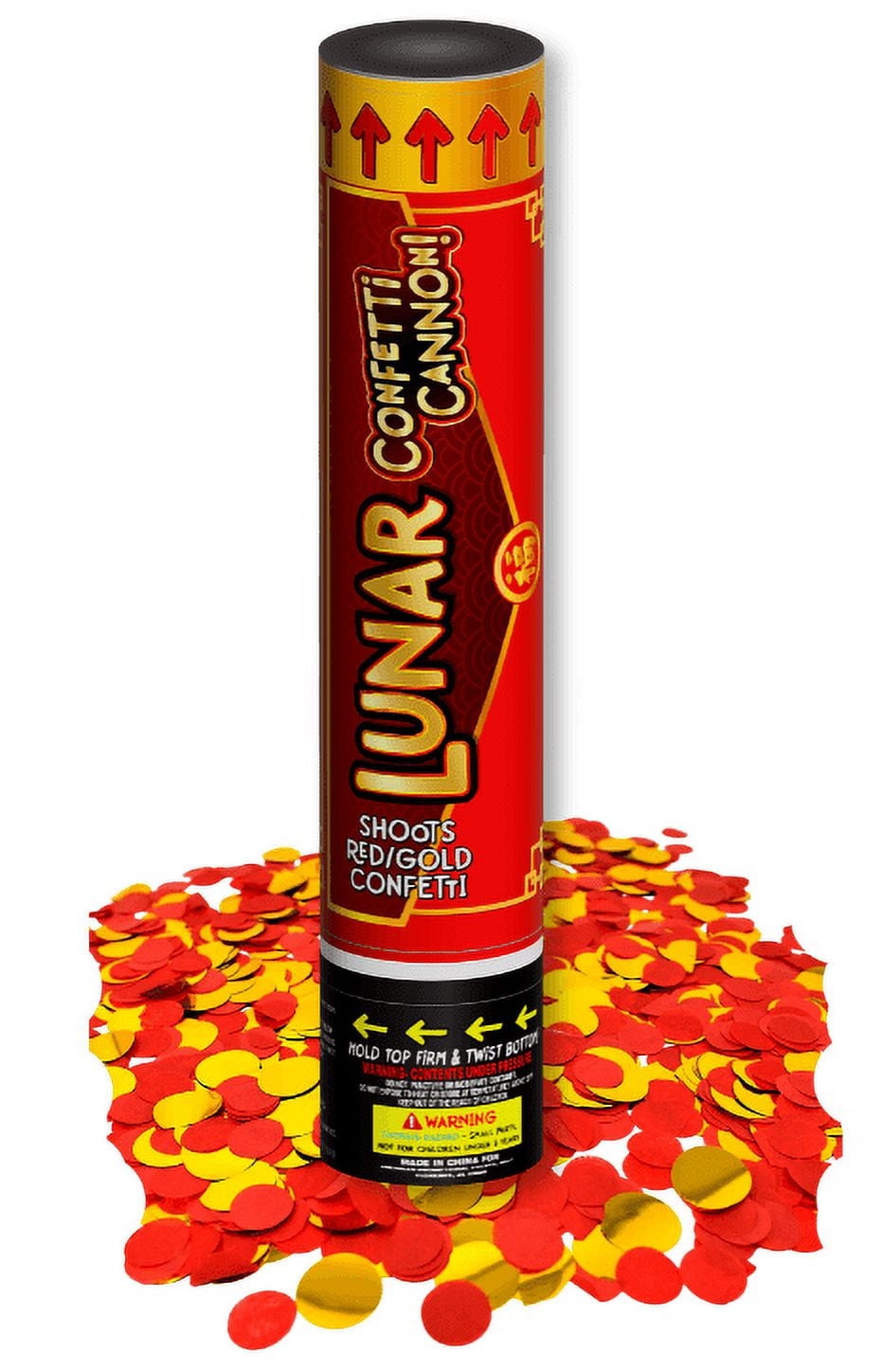 TNT Fireworks, Lunar New Year Confetti Cannon 12 Pack, Gold and Red ...