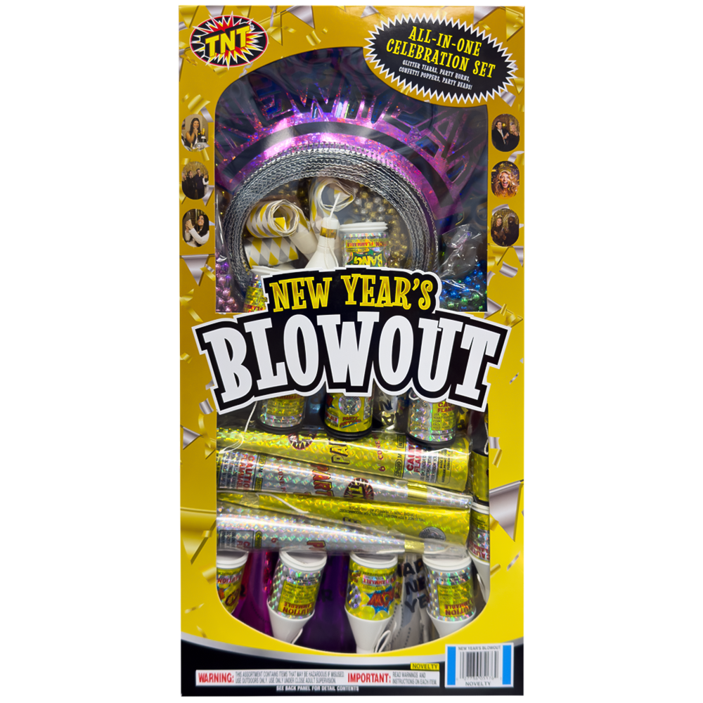 TNT Fireworks, New Year's Blowout, Novelty Party Poppers, 2 Pack ...