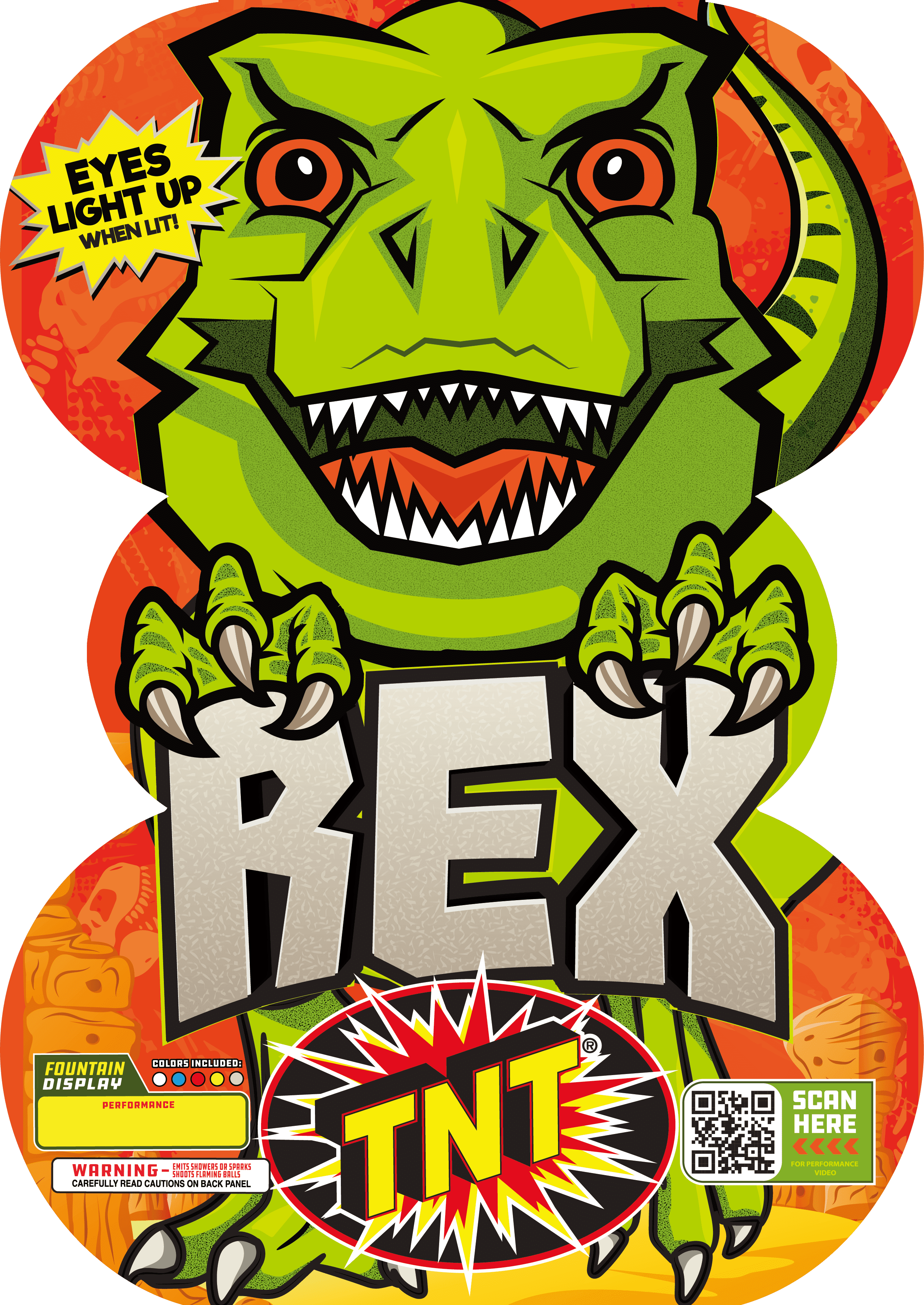 TNT Fireworks, Rex, Ground Based Fountain Firework, Dinosaurs, Party ...