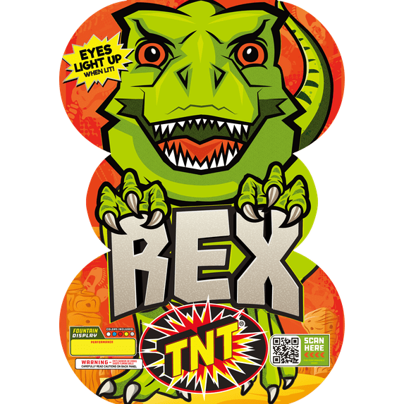 TNT Fireworks, Rex, Ground Based Fountain Firework, Dinosaurs, Party ...