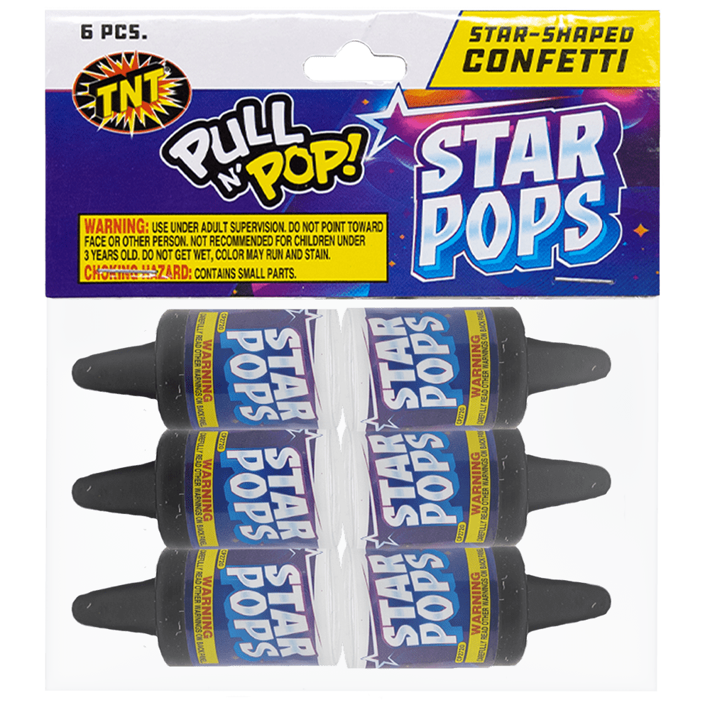 TNT Fireworks, Star Pops, Pull N Pop Poppers, Party - Walmart.com