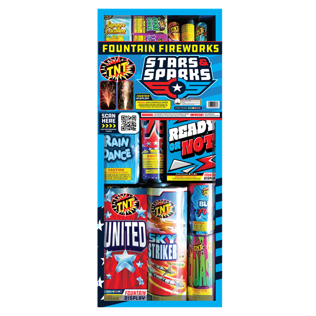 TNT Fireworks, Stars and Sparks, Assortment Pack, Ground Based ...