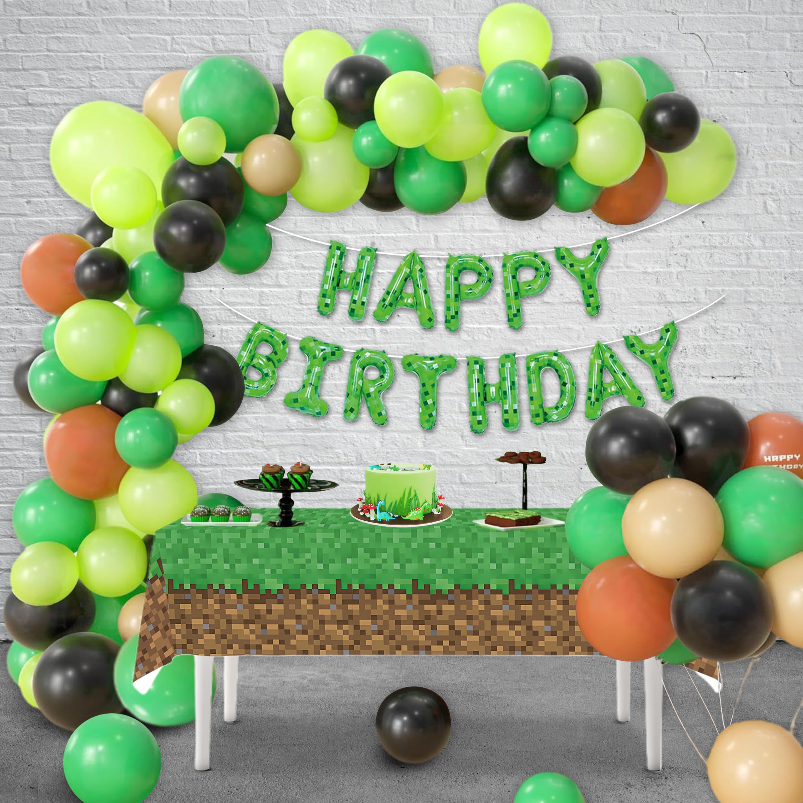 TNT Pixel Miner Birthday Party Supplies with Pixel as the Game 115 PCS ...