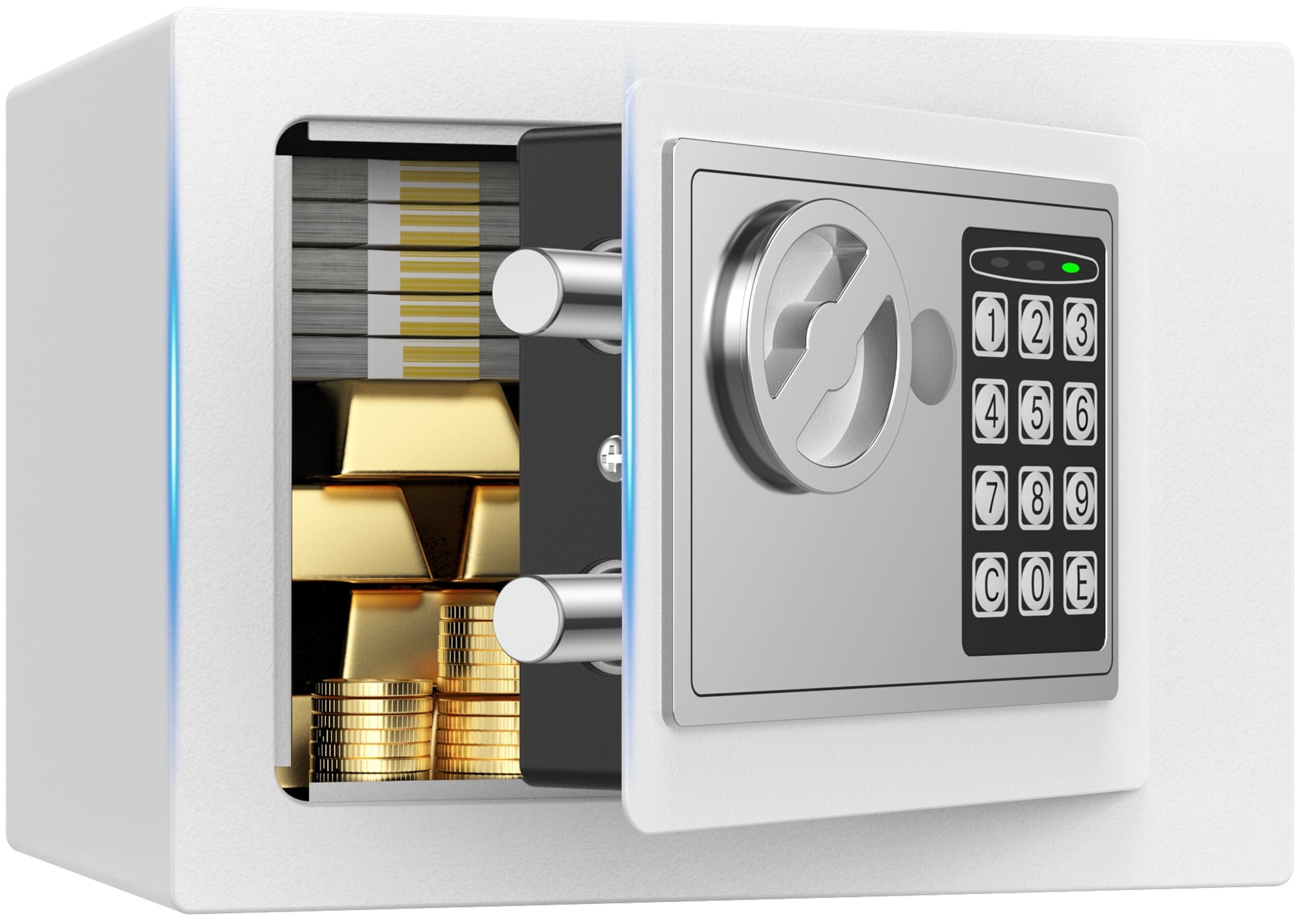 TNTANTS Electronic Digital Safe Box, 0.25 Cubic Feet Home Security Box ...
